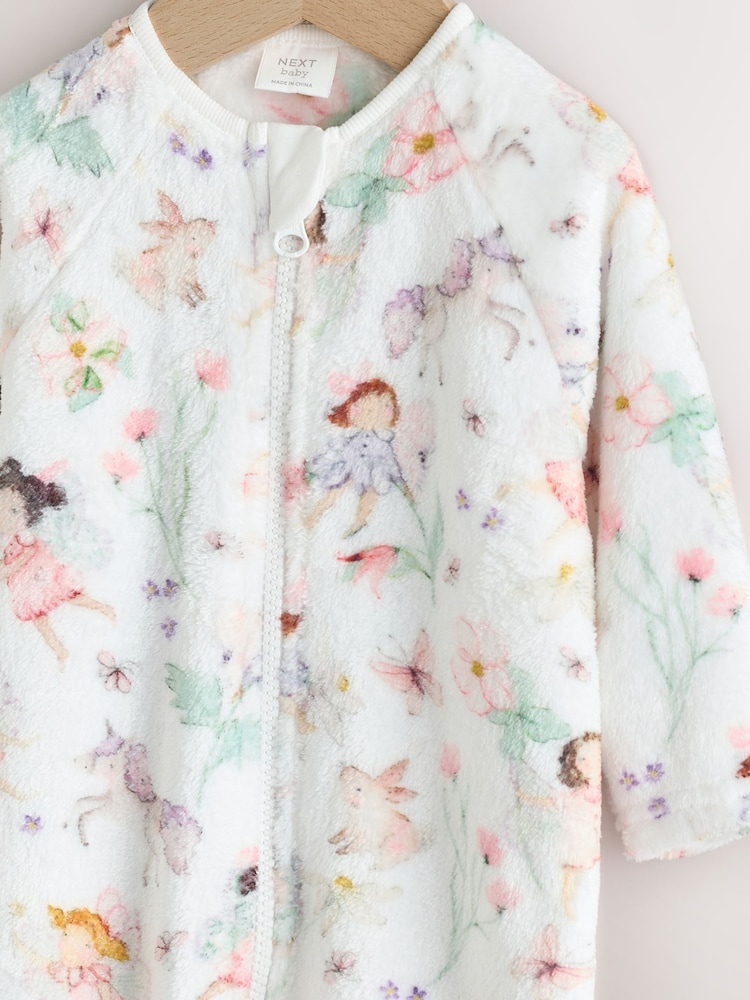 Buy Cream Baby Fleece Sleepsuit from Next Ireland