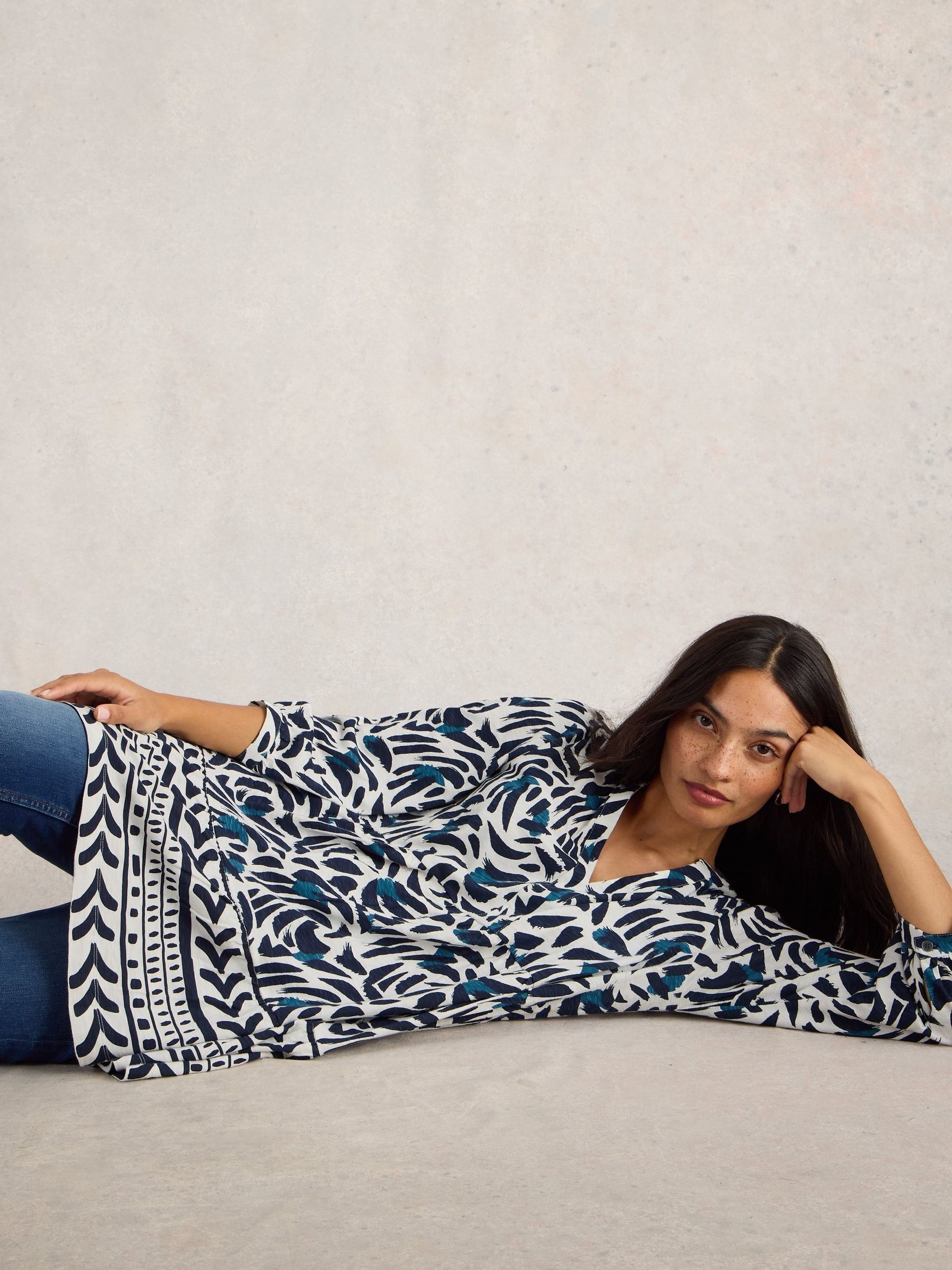 Buy White Stuff Blue Marta 100% Cotton Tunic from the Next UK online shop