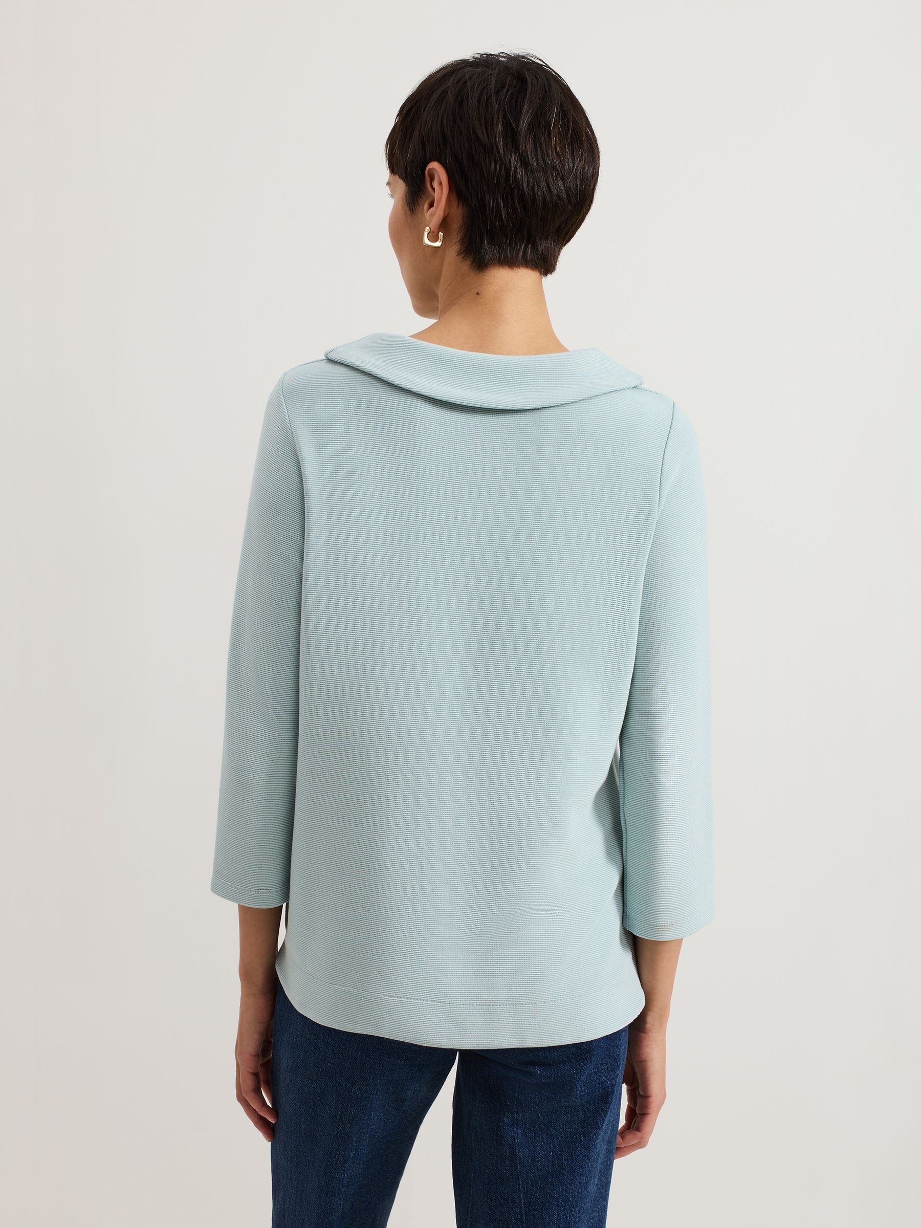 Buy Phase Eight Blue Remy Textured Cowl Neck Top from the Next UK ...