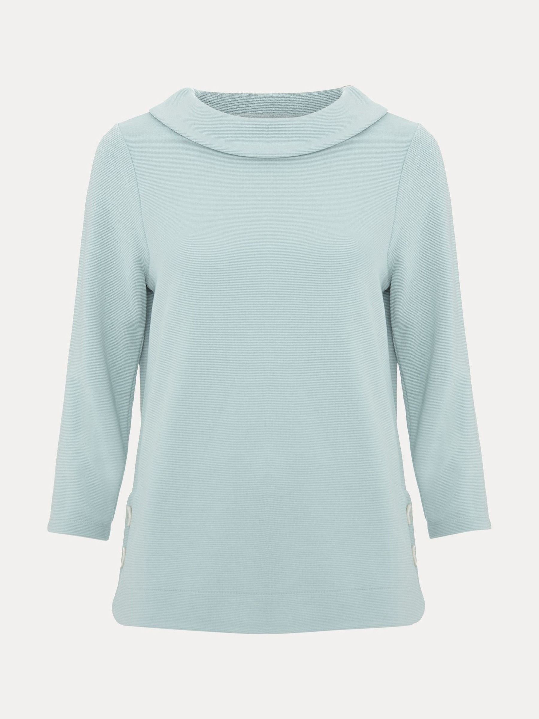 Buy Phase Eight Blue Remy Textured Cowl Neck Top from the Next UK ...