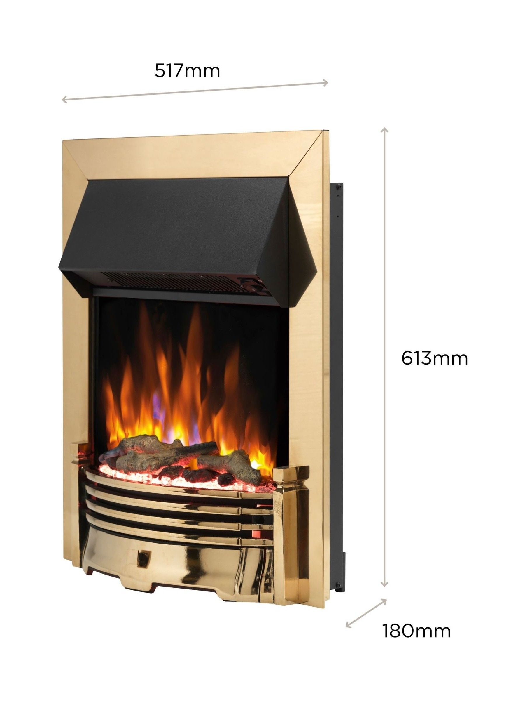 Buy Dimplex Brass Helmsdale Inset Fireplace from the Next UK online shop