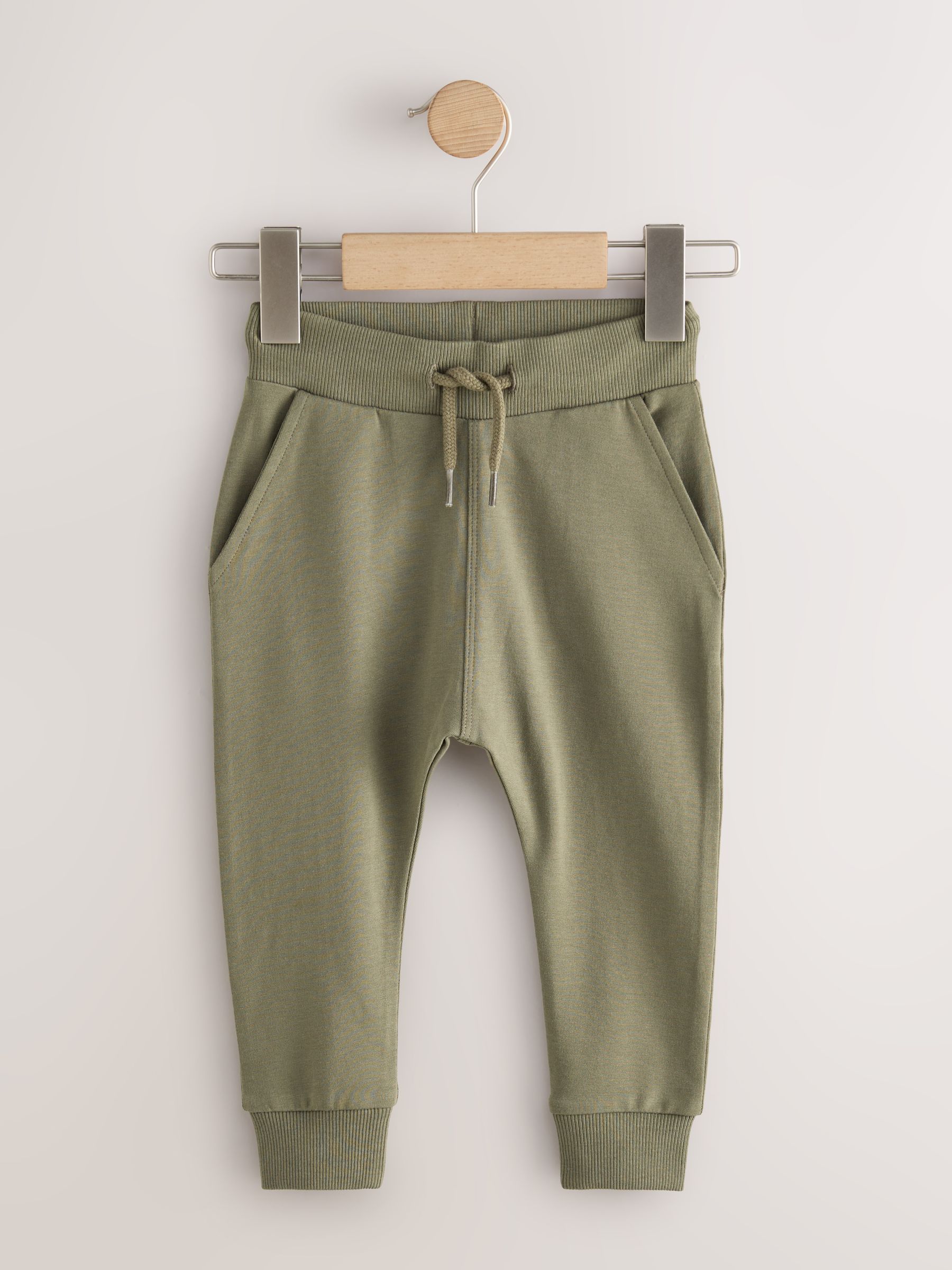 Buy Blue/Rust Orange/ Khaki Green Skinny Fit Joggers 5 Pack (3mths-7yrs ...