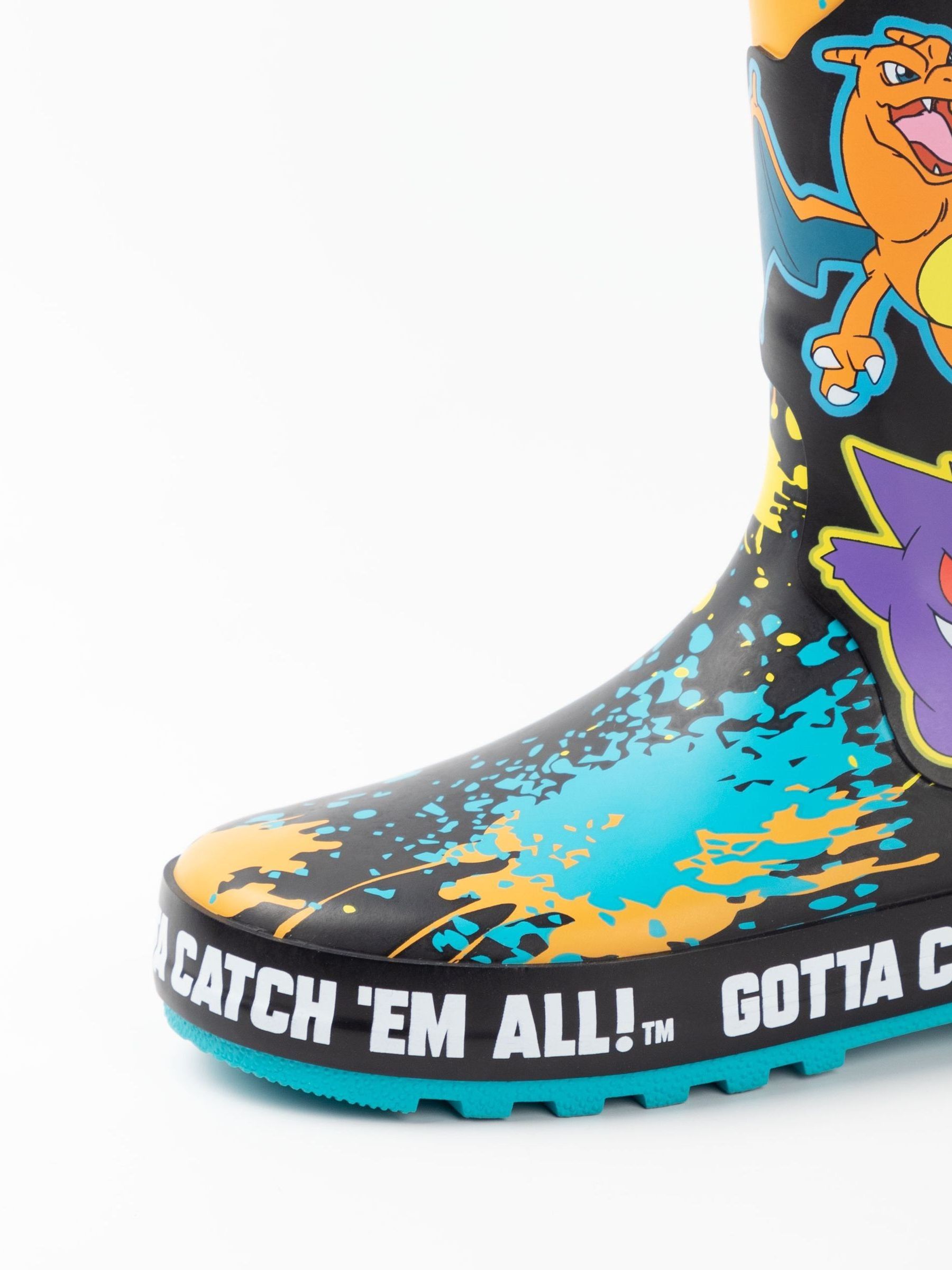 Buy Vanilla Underground Black Kids Pokemon Wellies with Handles from ...