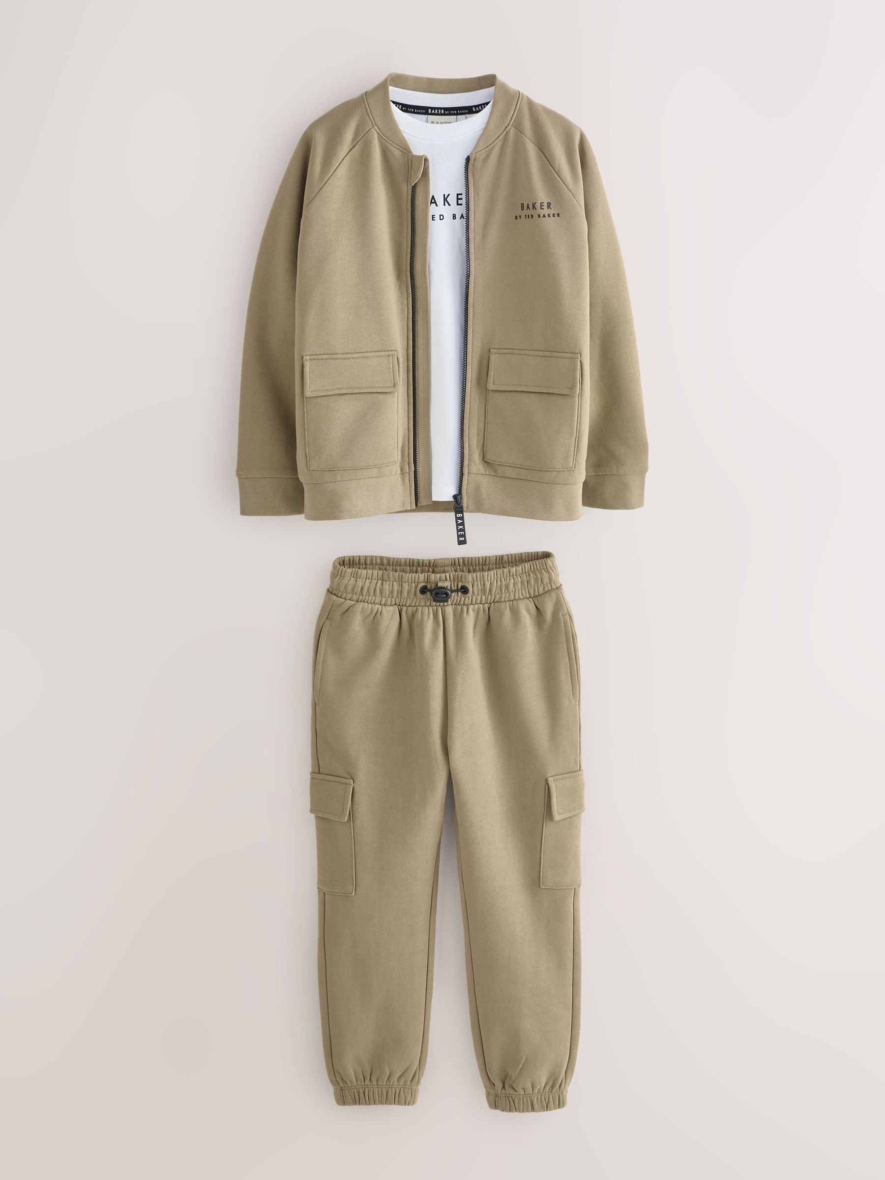 Buy Baker by Ted Baker Bomber Jacket, T-Shirt and Joggers 3 Piece Set ...