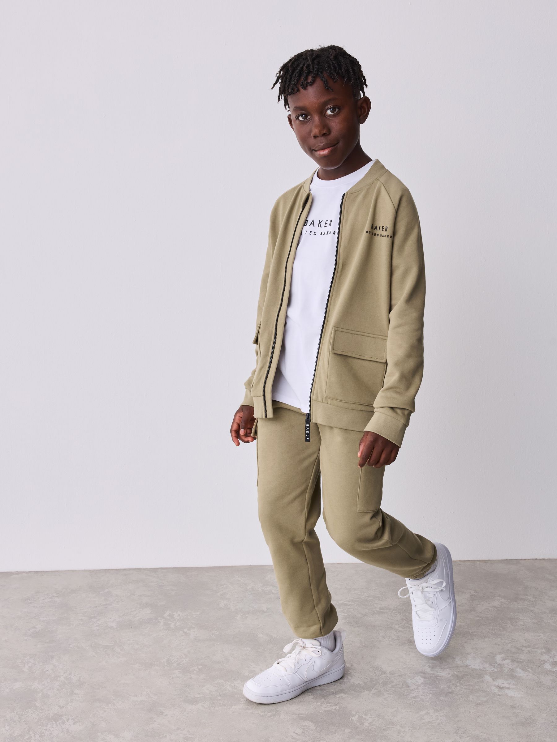 Buy Baker by Ted Baker Bomber Jacket, T-Shirt and Joggers 3 Piece Set ...