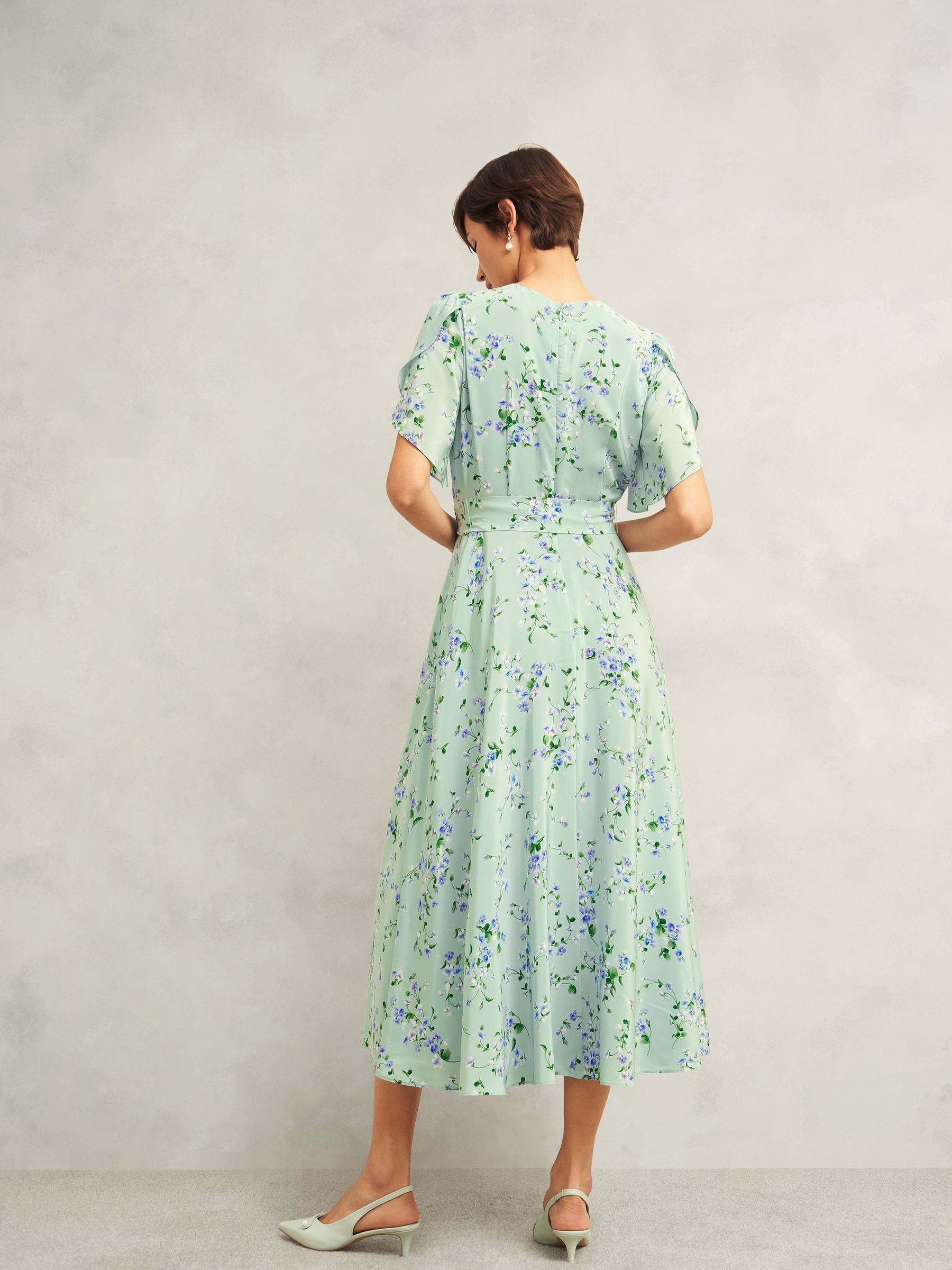 Buy Hobbs Green Sophia Silk Dress from the Next UK online shop