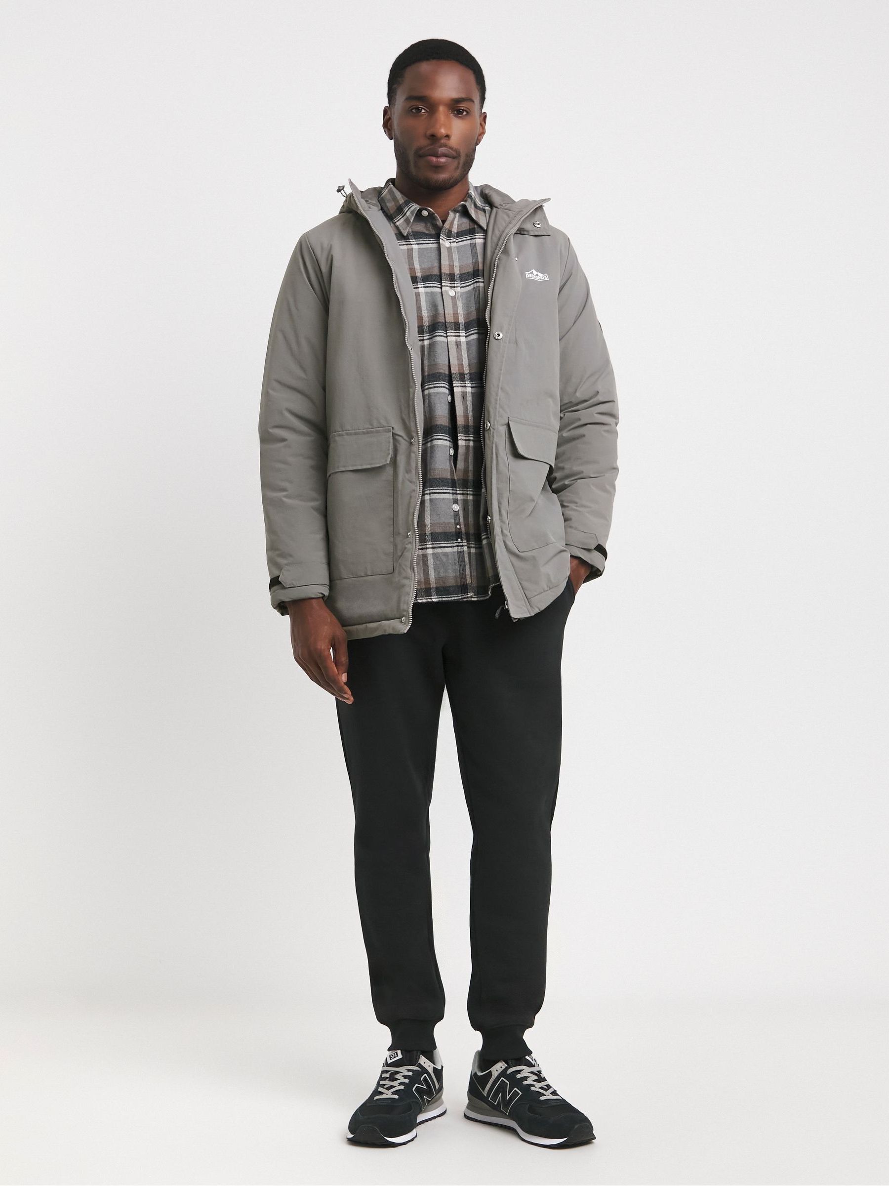 Buy Snowdonia Grey Showerproof Padded Hooded Jacket from the Next UK ...