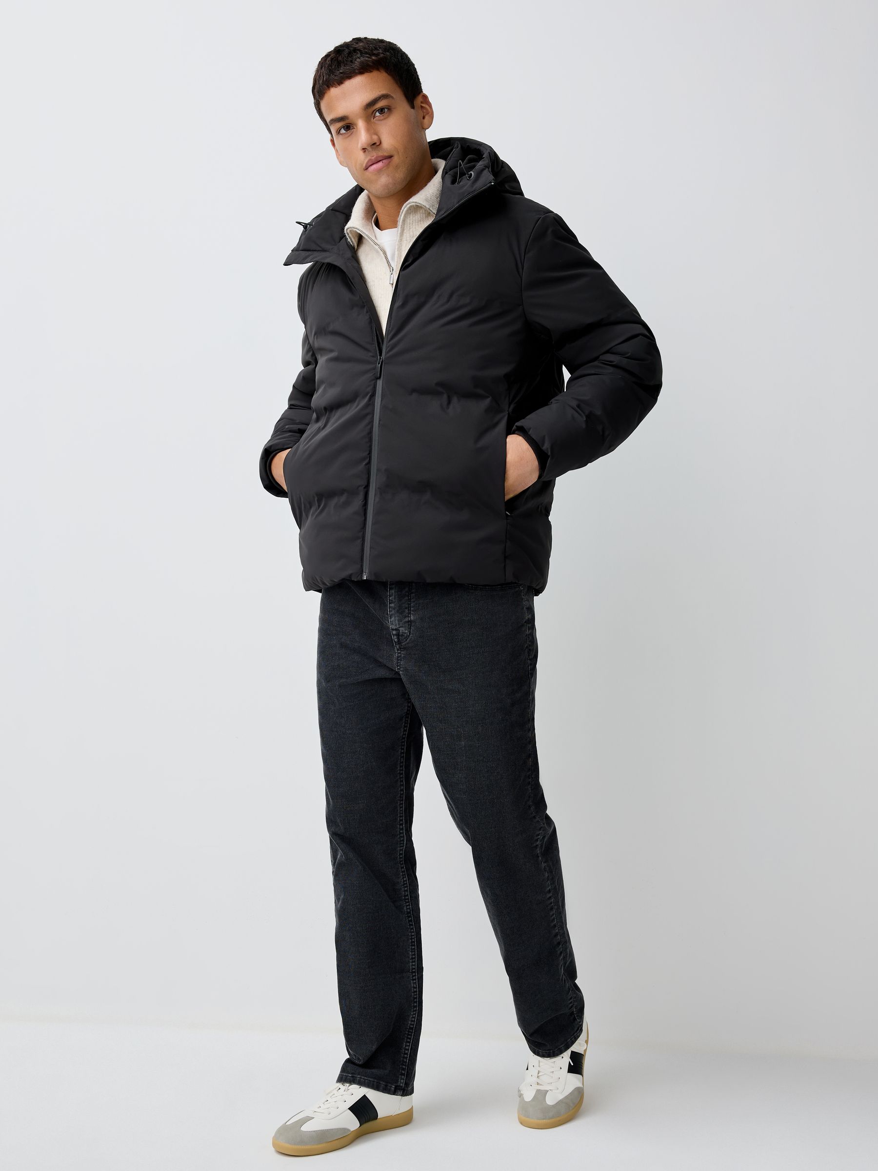 Buy Black ThermoGen Shower Resistant Puffer Jacket from the Next UK ...
