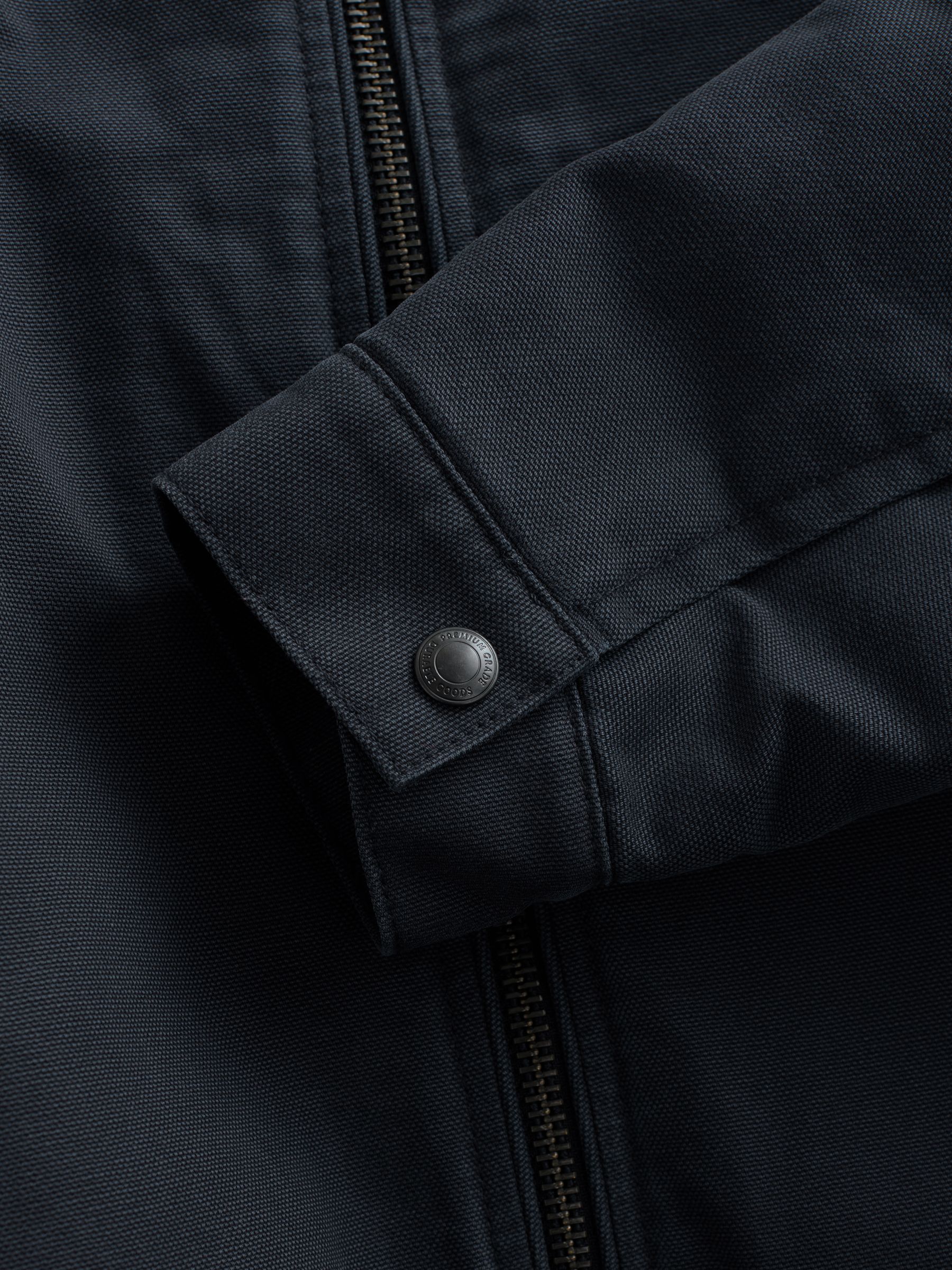 Buy Blue Canvas Borg Lined Jacket from Next Germany