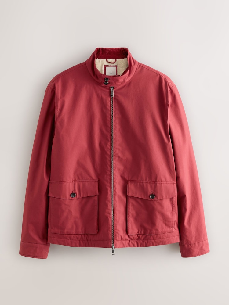 Buy Red Borg Lined Shower Resistant Harrington Jacket from Next Israel