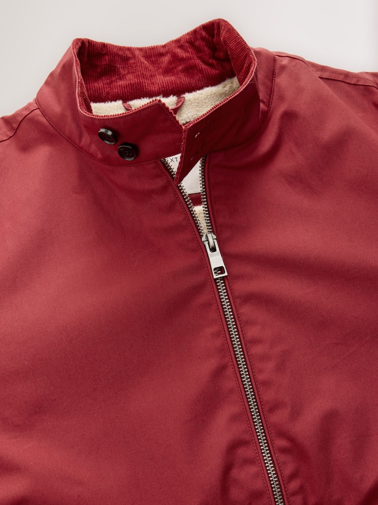 Buy Red Borg Lined Shower Resistant Harrington Jacket from Next Israel