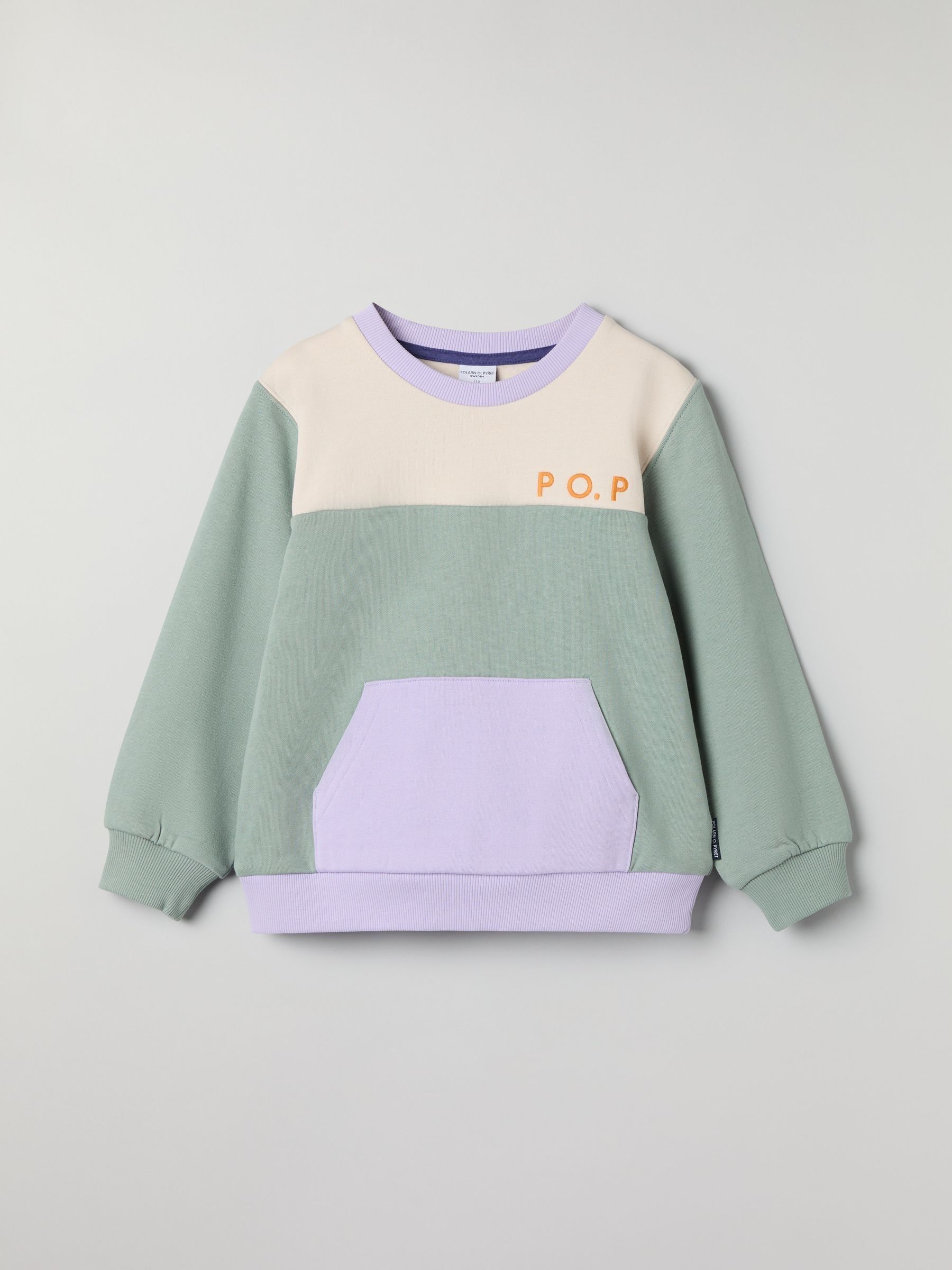 Buy Polarn O. Pyret Green Cotton Block Colour Sweatshirt from the Next ...