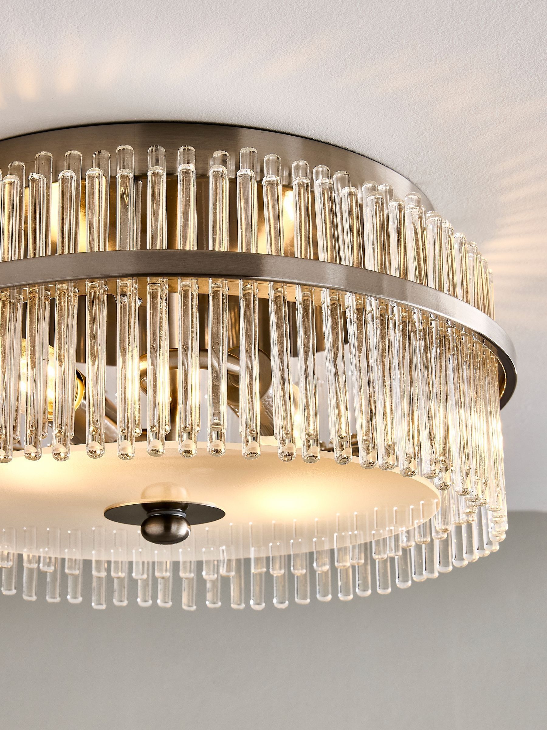 Buy Lipsy Brushed Silver Small Flush Ceiling Light from the Next UK ...
