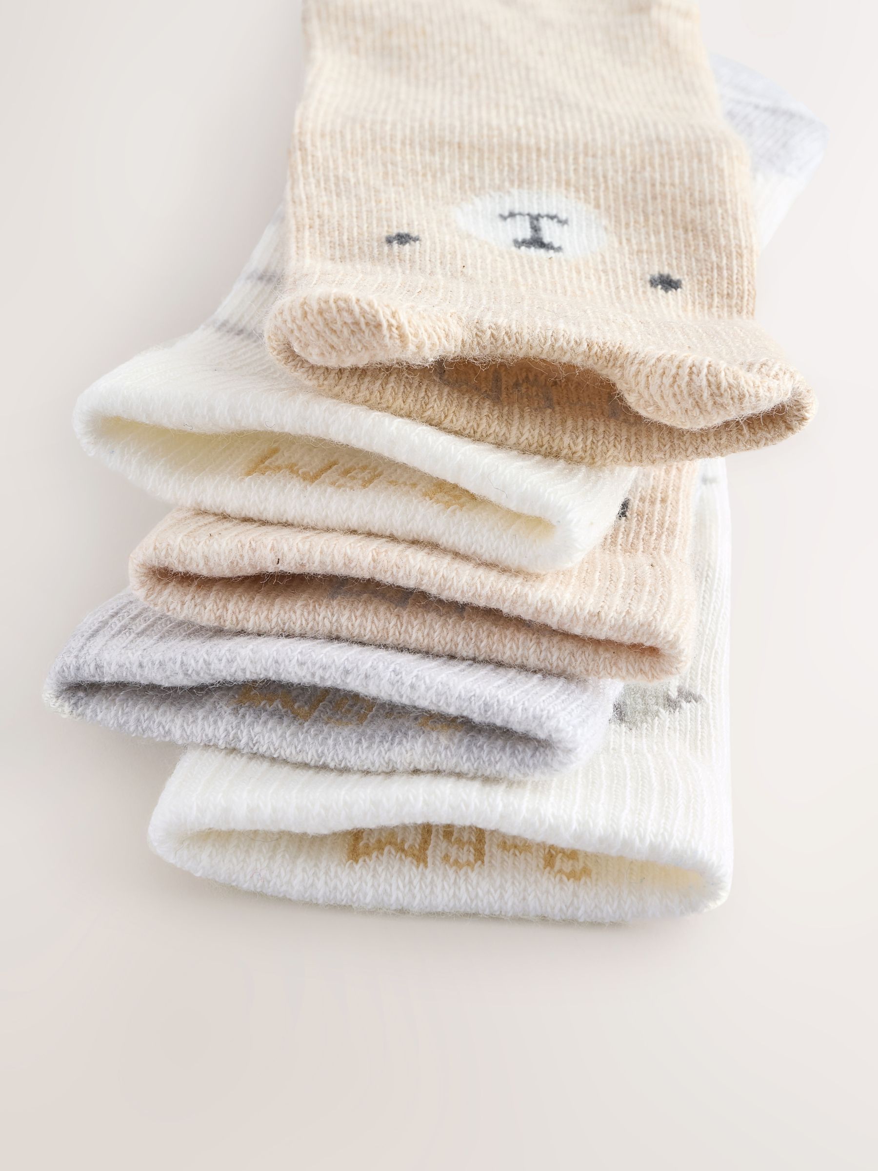 Buy Neutral Baby Socks 5 Pack from the Next UK online shop