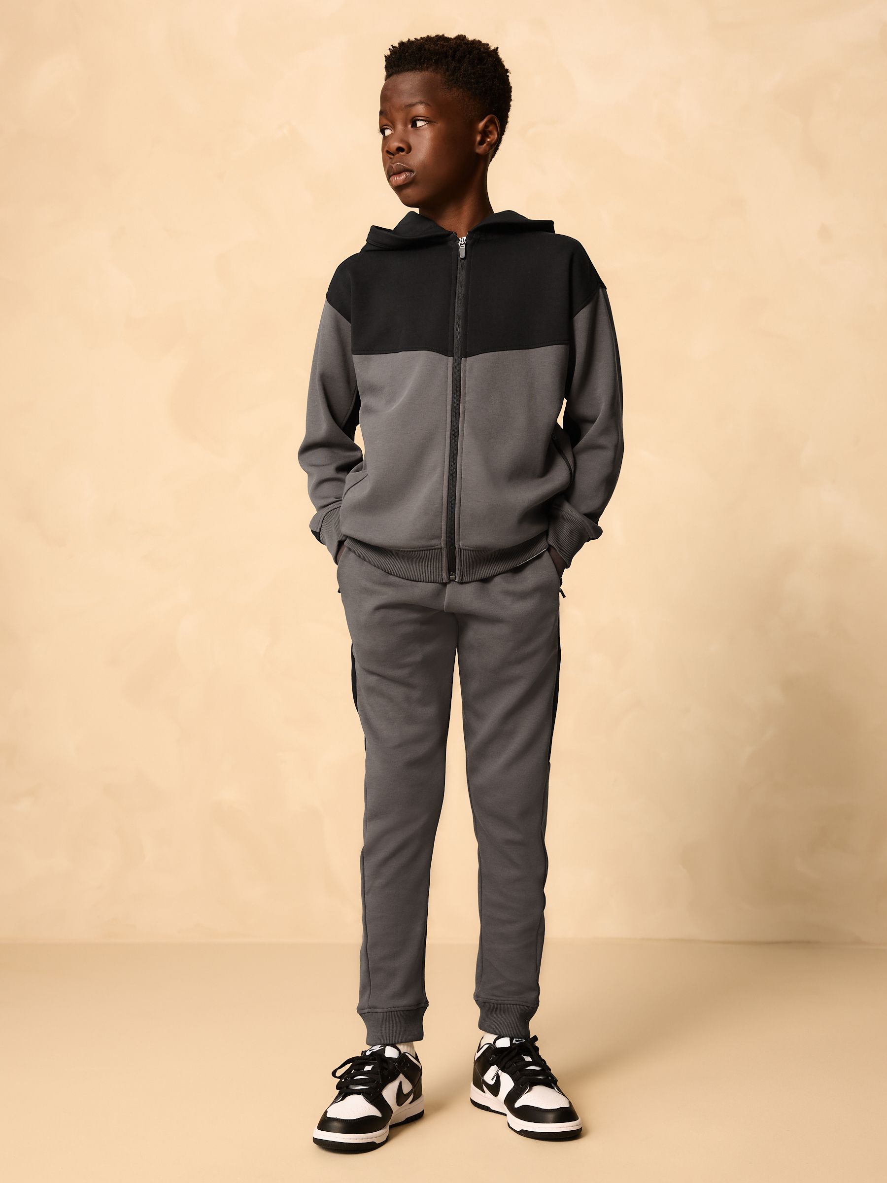 Buy Charcoal Grey Tech Sportswear Hoodie and Joggers Set from Next Hong ...