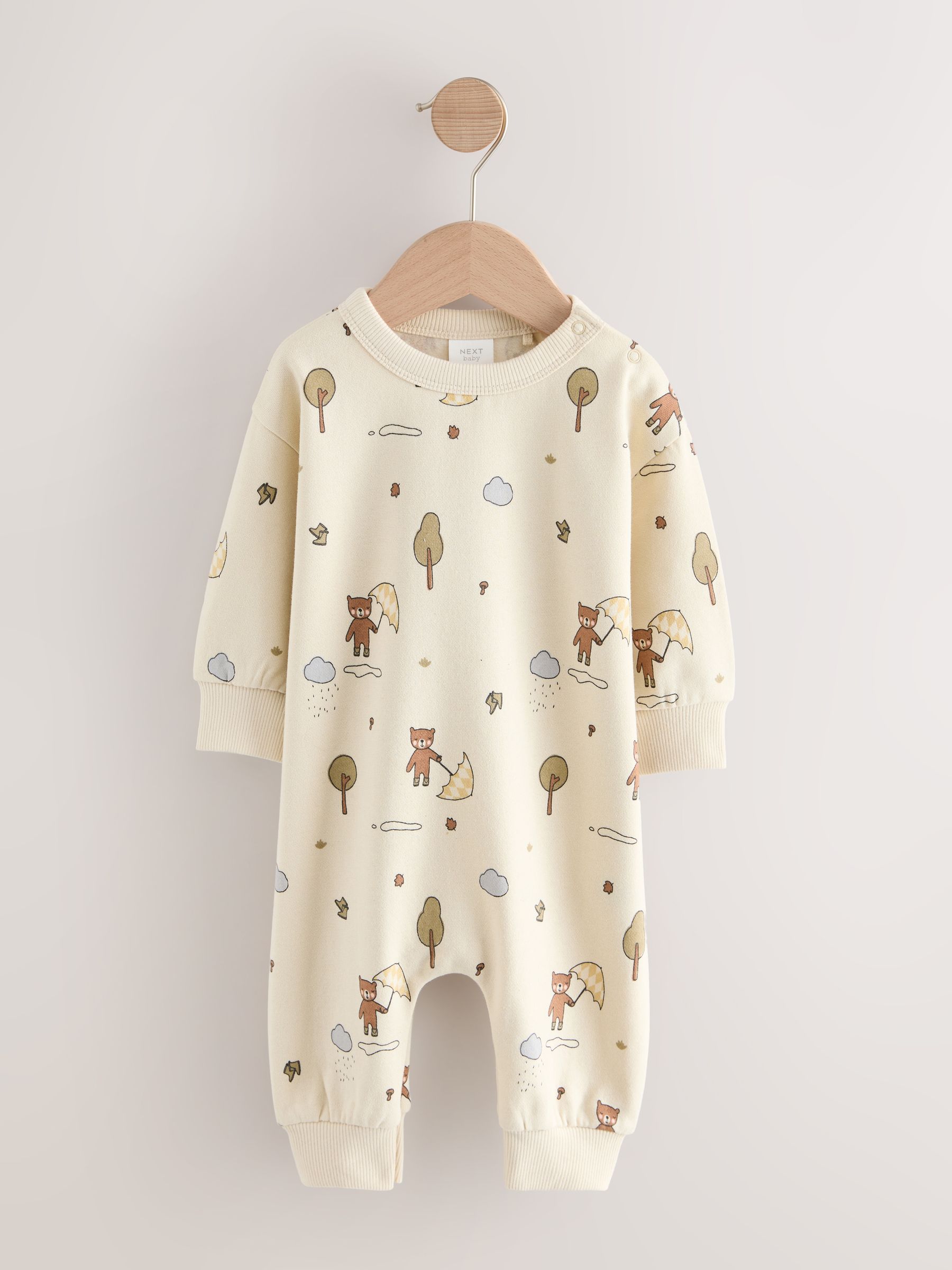 Buy Ecru Bear Baby Sweat Romper (0mths-3yrs) from Next Canada