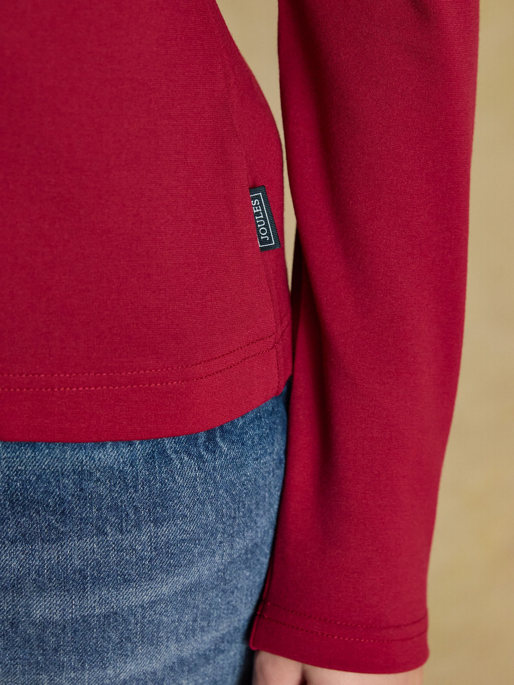 Buy Joules Heidi Red Frill Neck Jersey Fitted Top from Next New Zealand