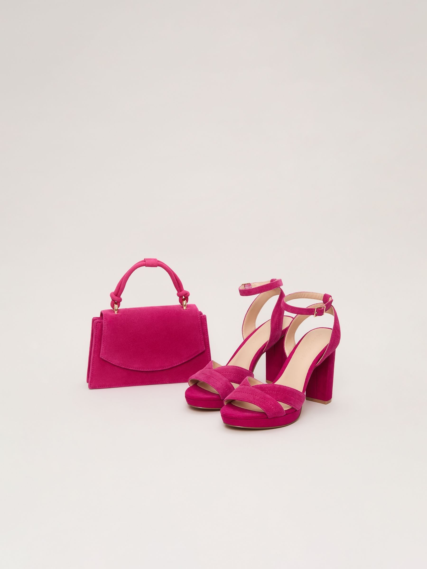 Buy Phase Eight Pink Pink Suede Stitch Platform Sandals from the Next ...