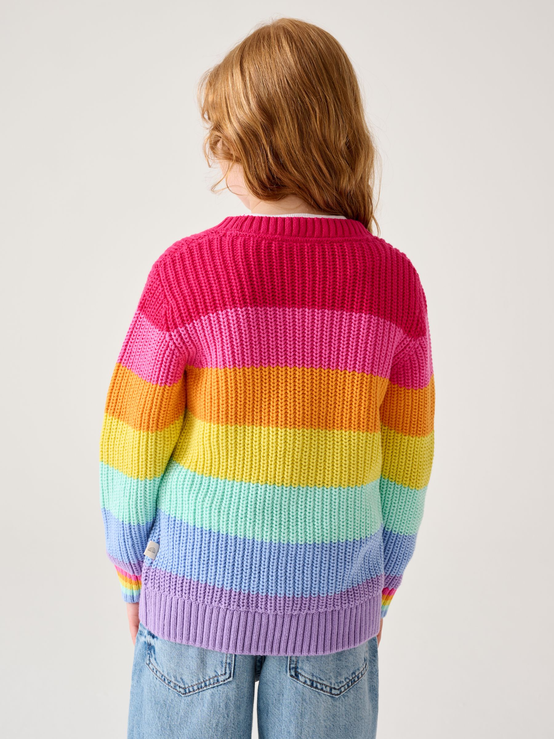 Buy Little Bird by Jools Oliver Pastel Rainbow Stripe Knitted ...