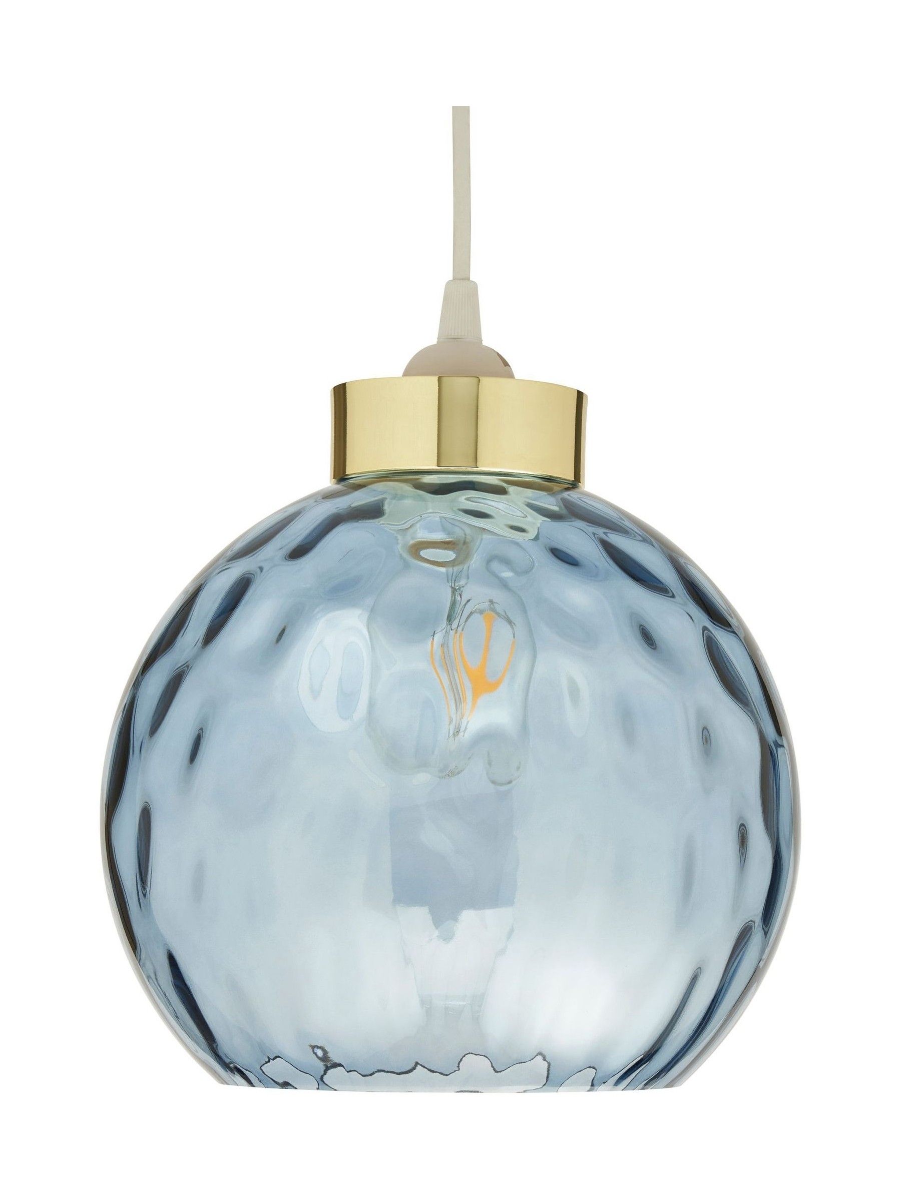 Buy BHS Blue Dimpled Glass Ball Easyfit Ceiling Light from the Next UK ...
