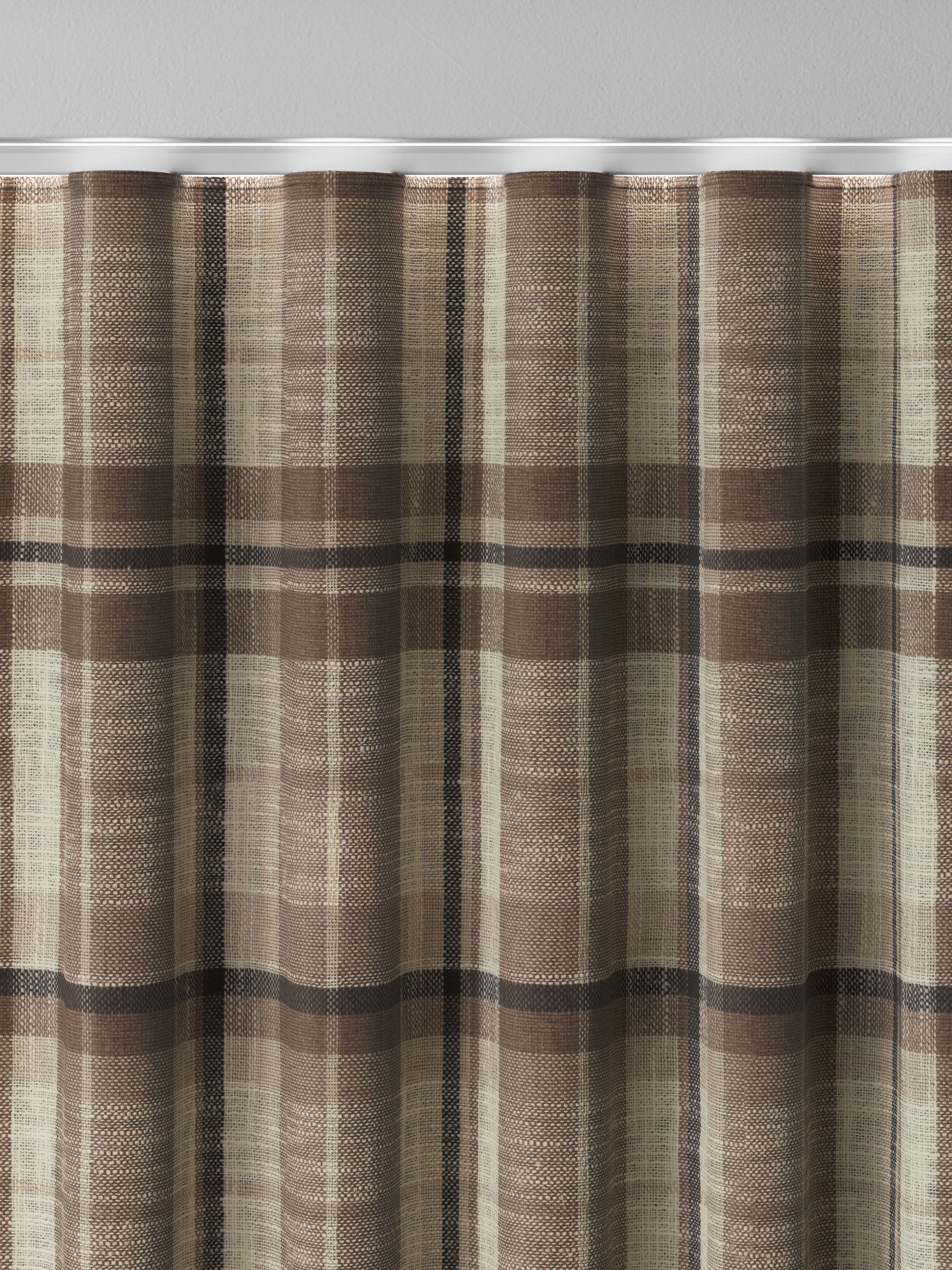 Buy Natural Linen Look Check Made to Measure Curtains from the Next UK ...