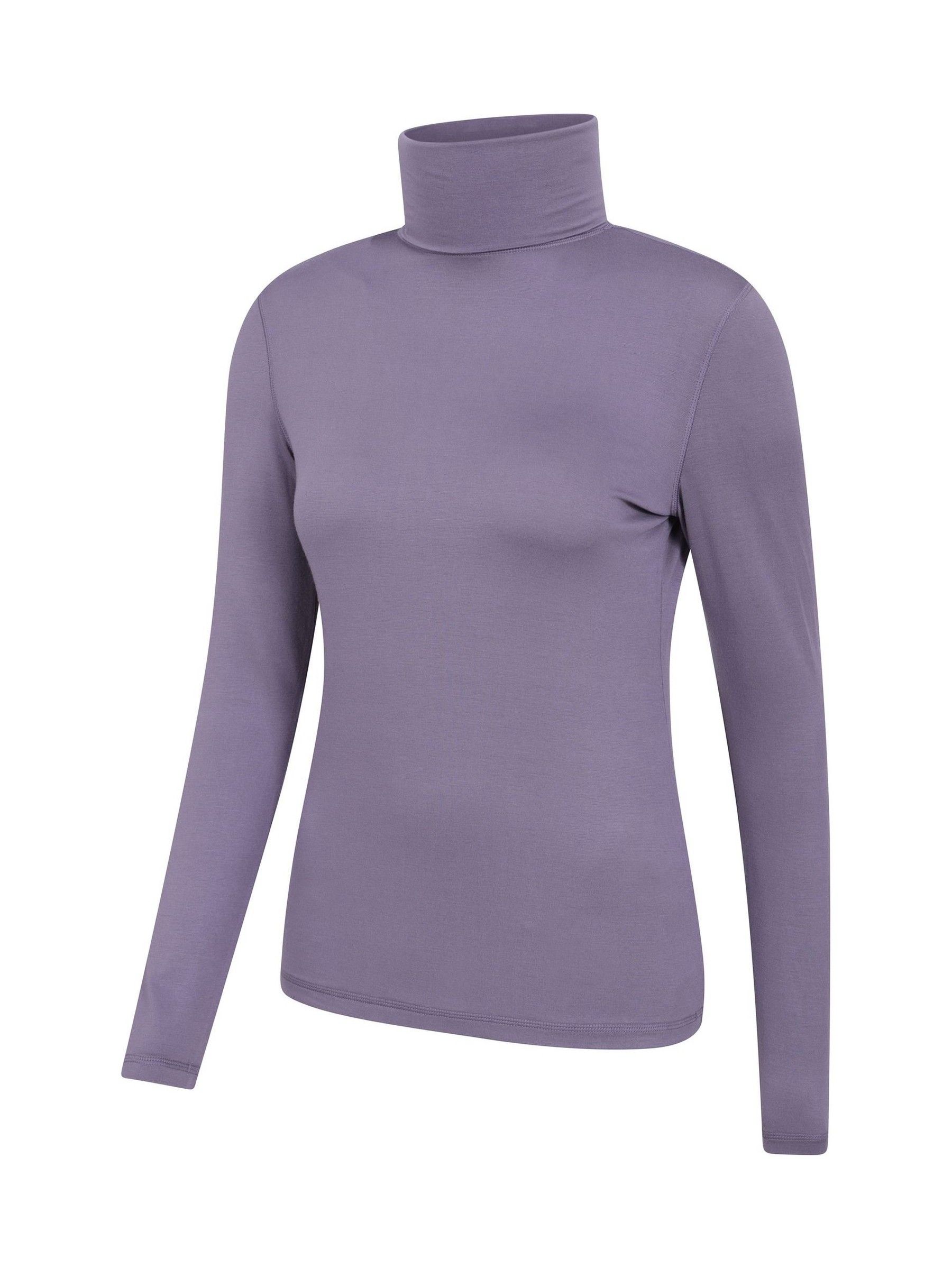 Buy Mountain Warehouse Purple Keep The Heat Womens Roll Neck Thermals ...