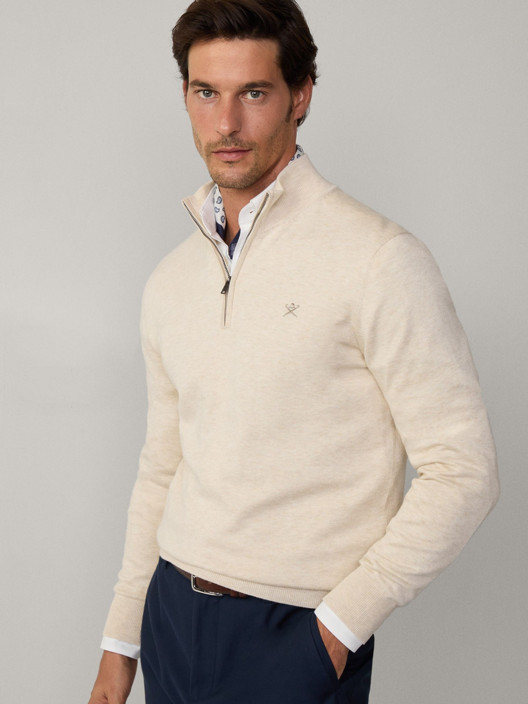 Buy Hackett Quarter Zip Jumper from the Next UK online shop