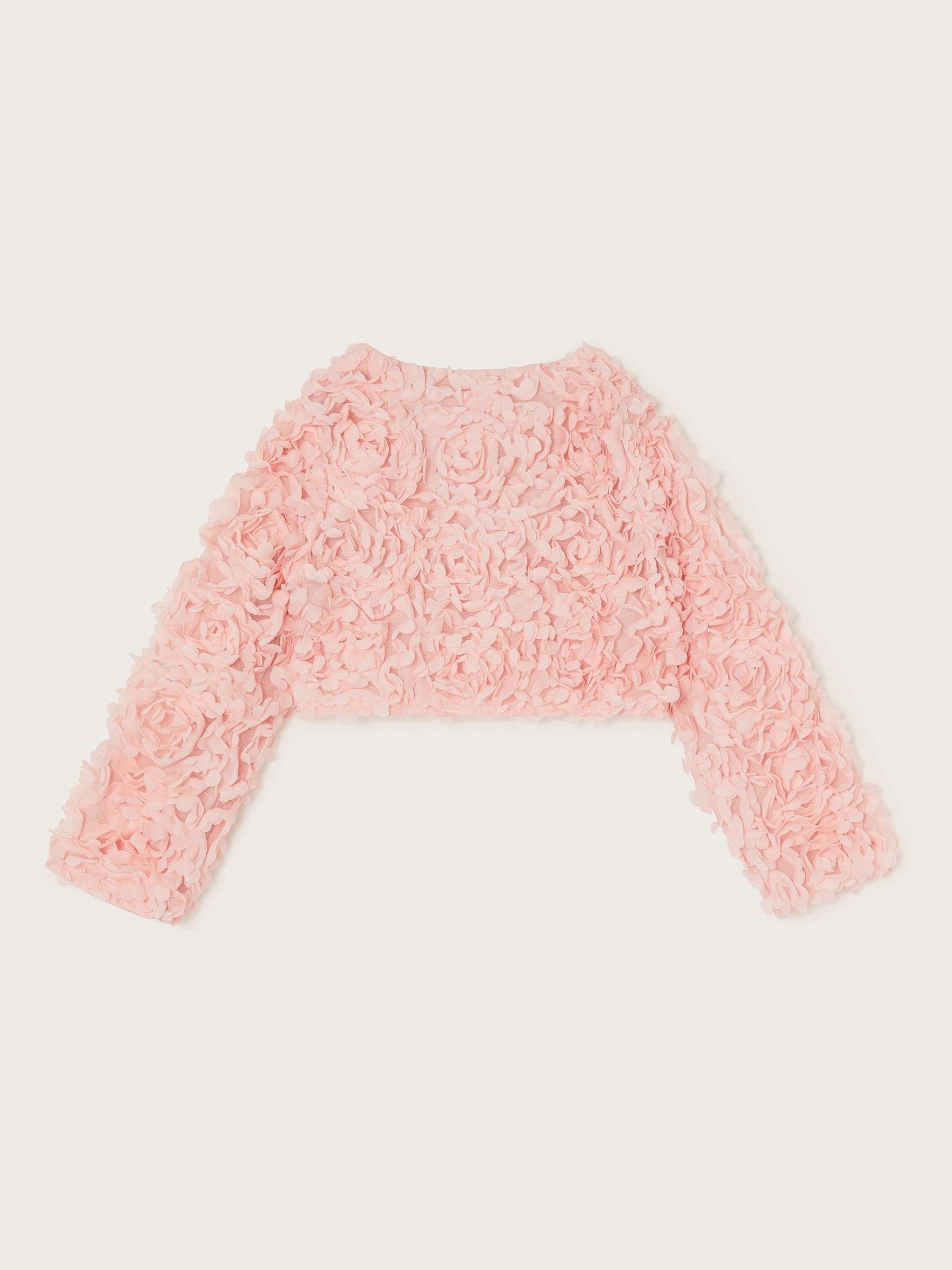 Buy Monsoon Pink 3D Rose Cropped Jacket from the Next UK online shop