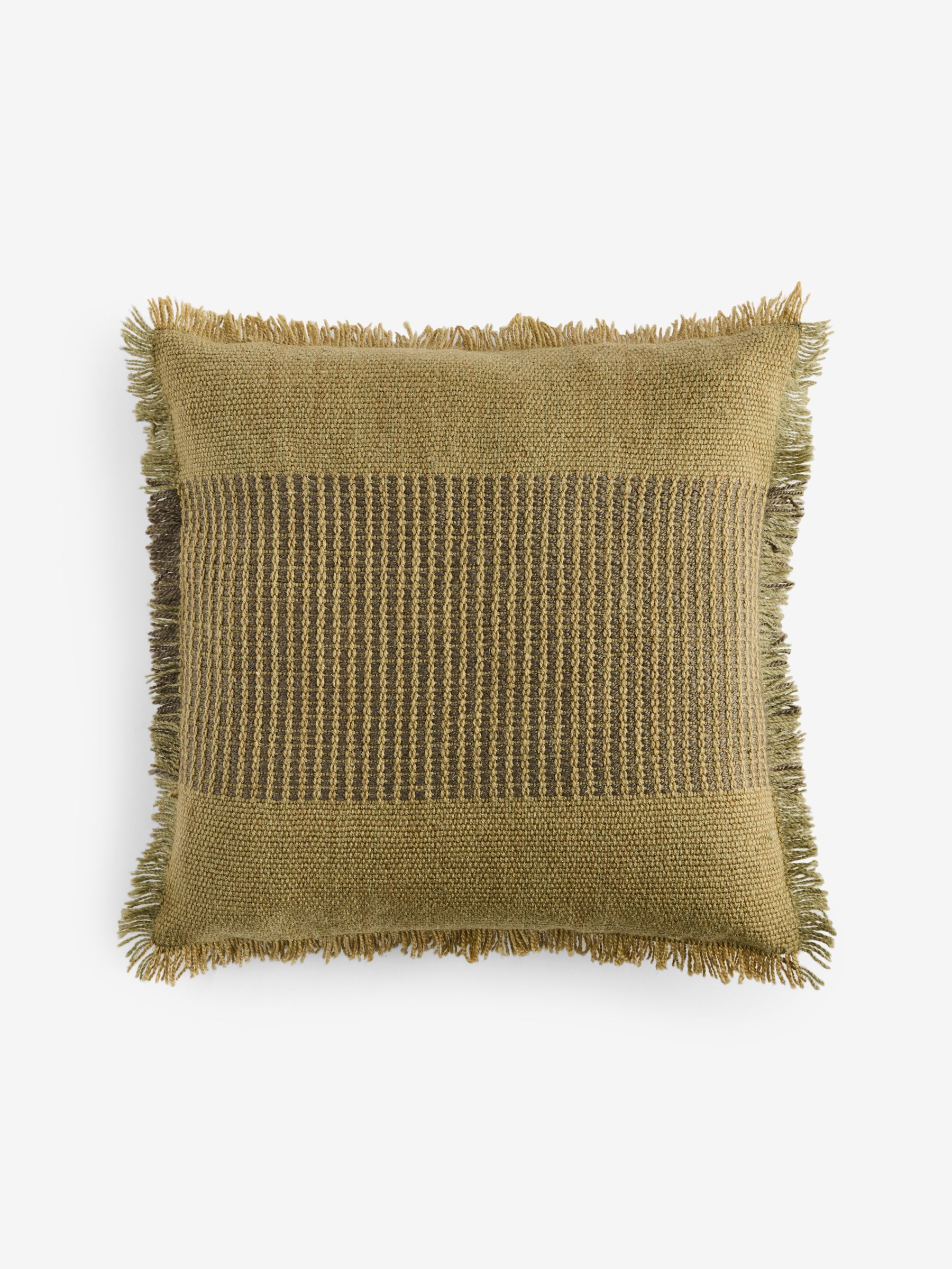 Buy French Connection Green Textured Fringe Cushion from the Next UK ...