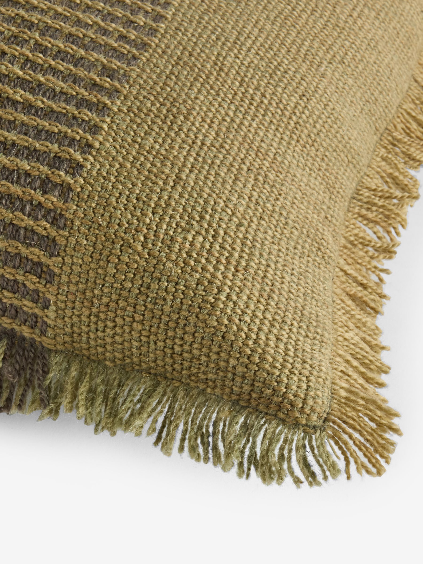 Buy French Connection Green Textured Fringe Cushion from the Next UK ...