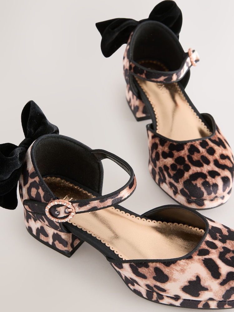 leopard print platform stilettos