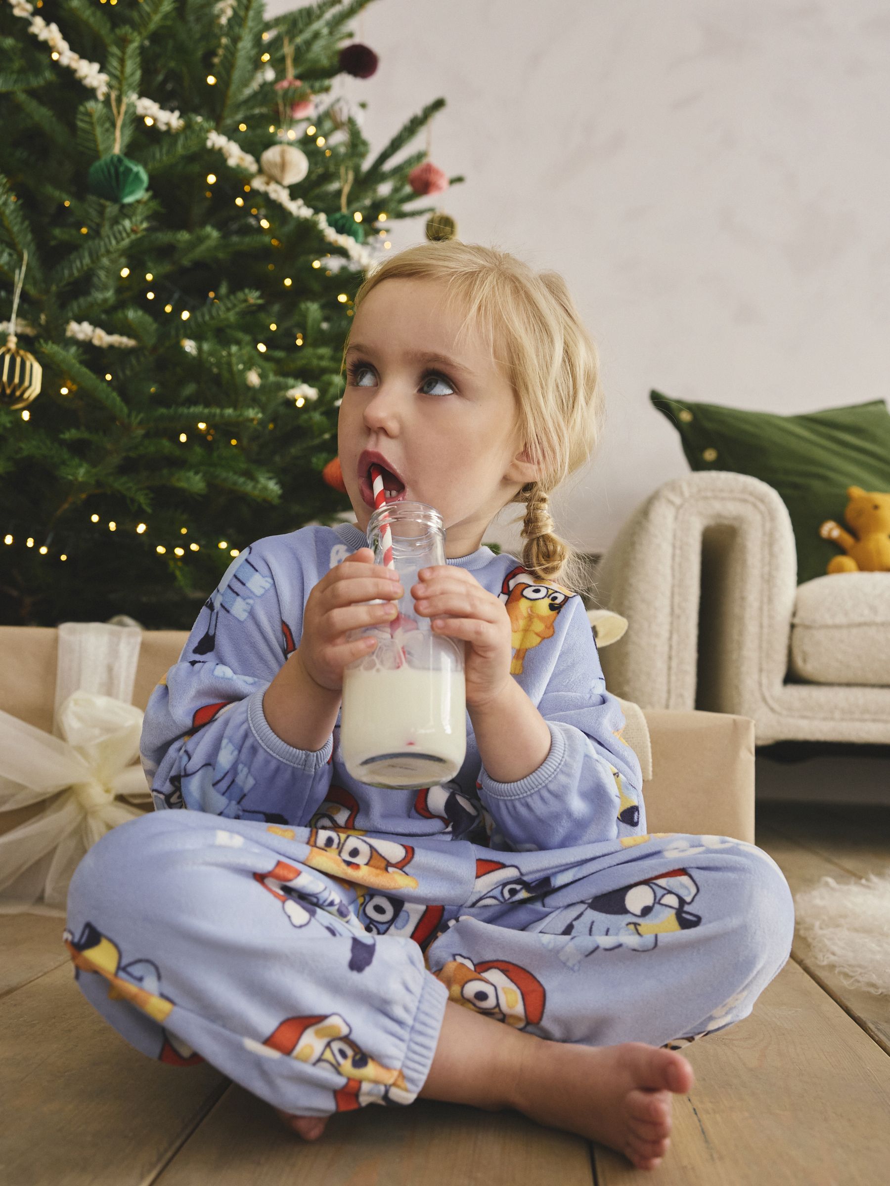 Buy Blue AOP Bluey Cosy Fleece Pyjamas (12mths-10yrs) from Next Thailand