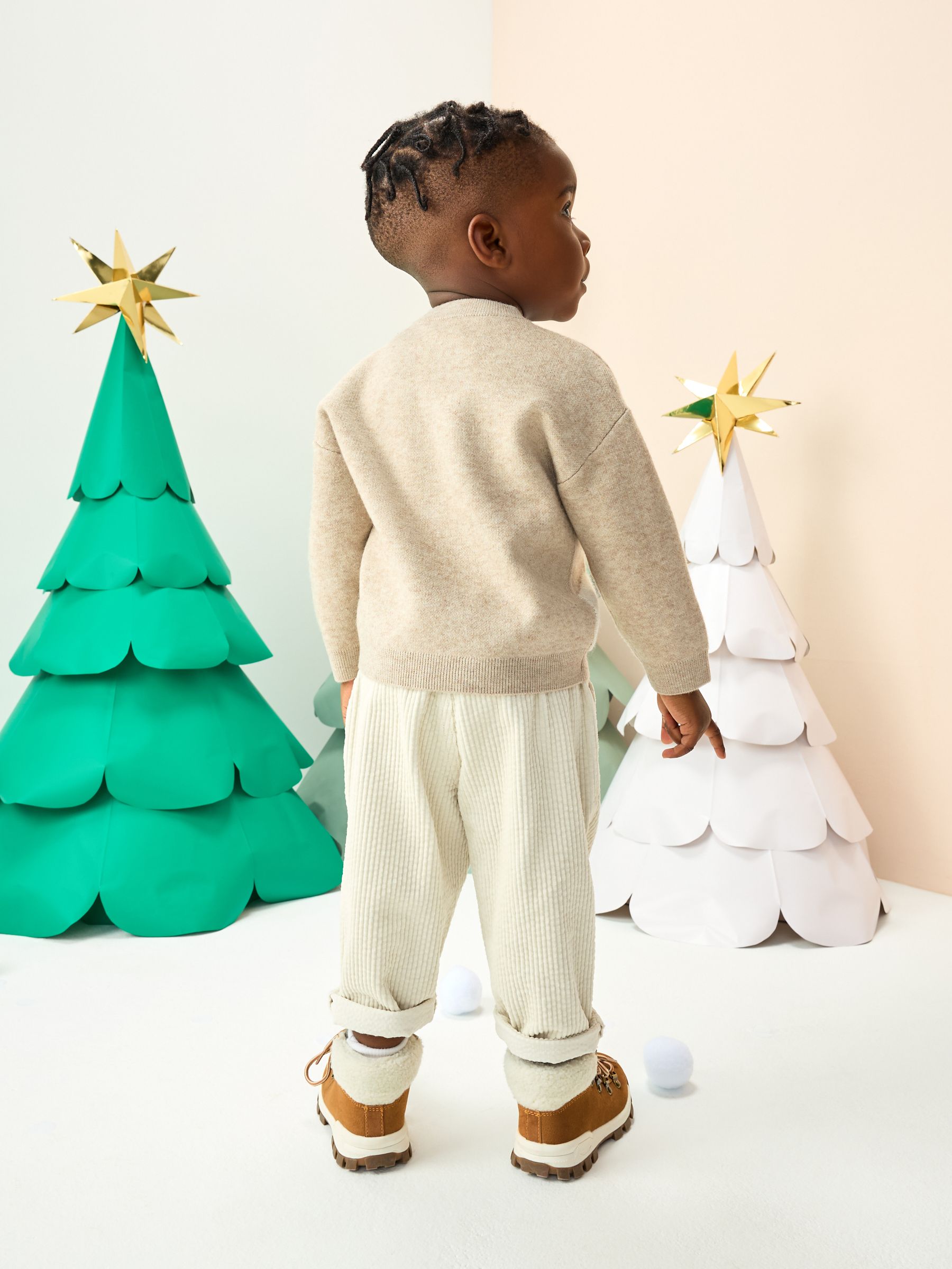 Buy Neutral Gingerbread House Knitted Christmas Jumper (3mths-7yrs ...