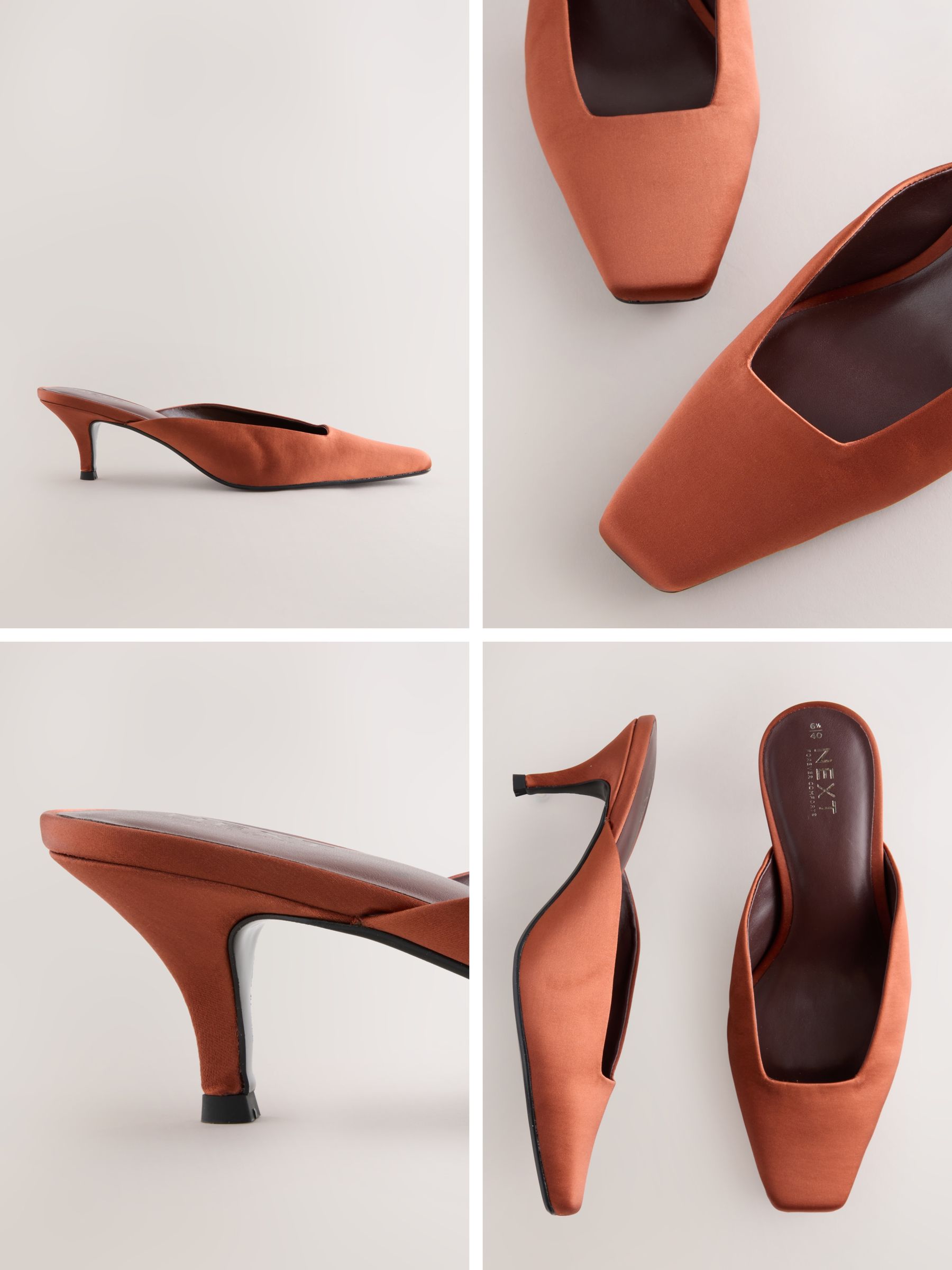 Buy Rust Brown Forever Comfort® Chisel Closed Toe Mules from Next Ireland