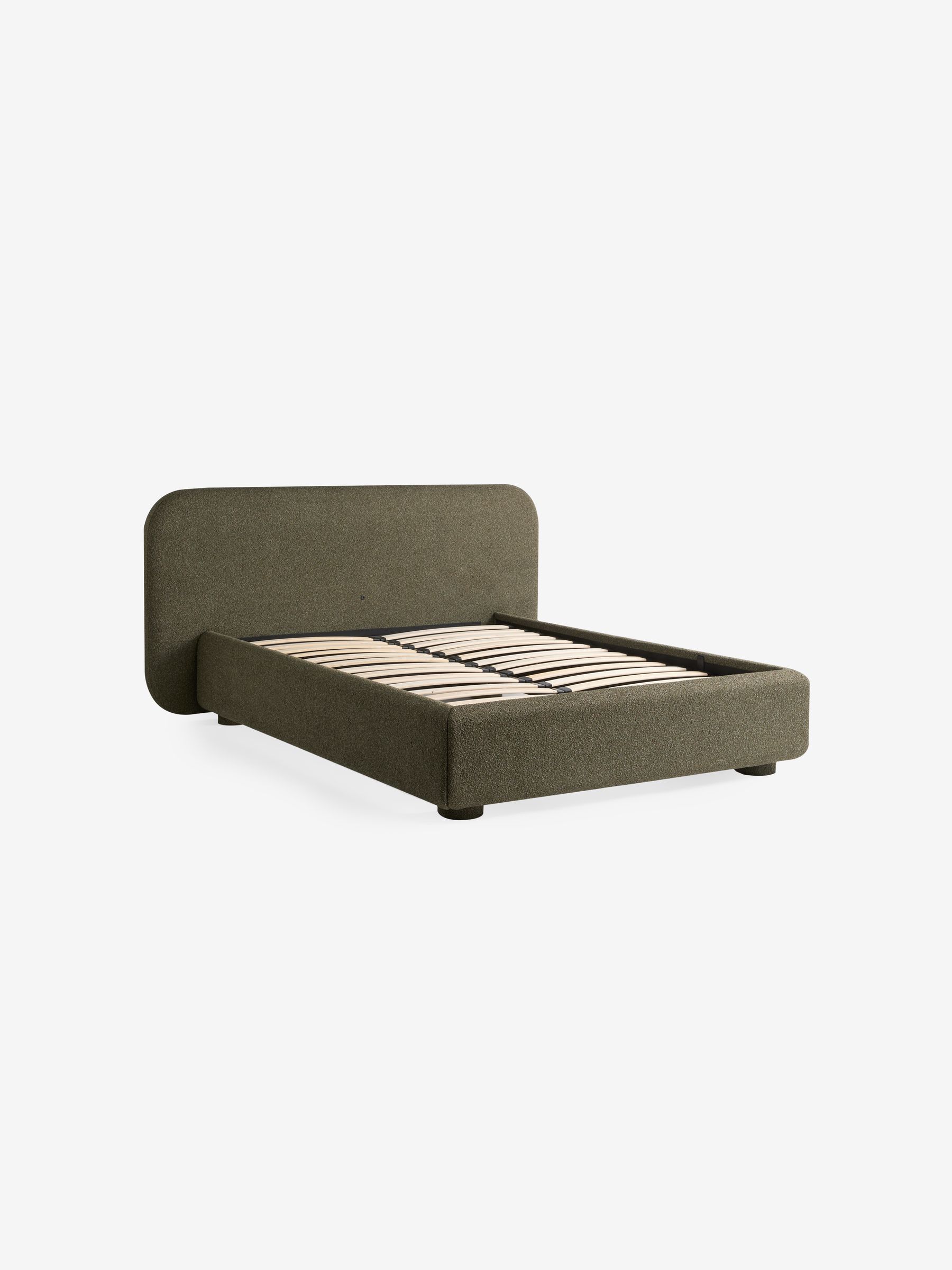 Buy MADE.COM Soft Touch Boucle Forest Green Hanson Ottoman Storage Bed ...