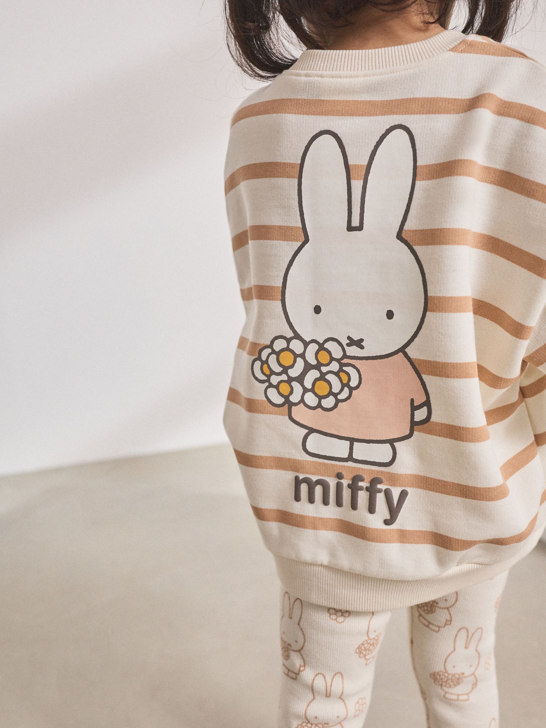 Buy Cream Stripe Miffy Sweatshirt & Leggings Set (3mths-7yrs) from the ...