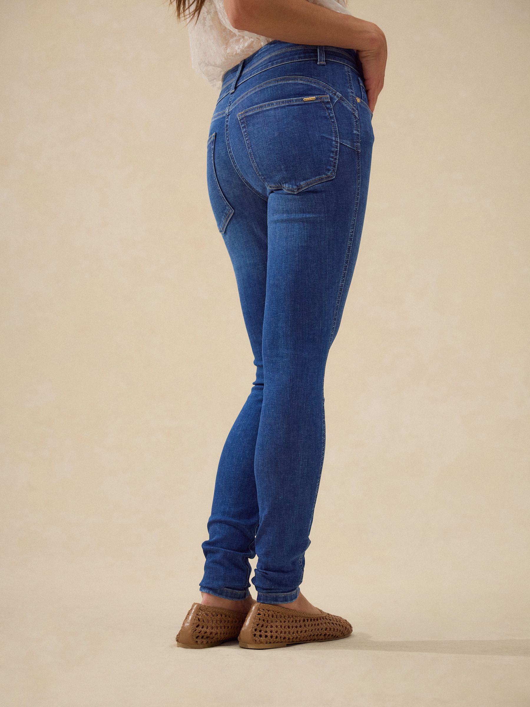 Buy Mid Blue Denim Wash Lift Slim And Shape Skinny Jeans from the Next ...