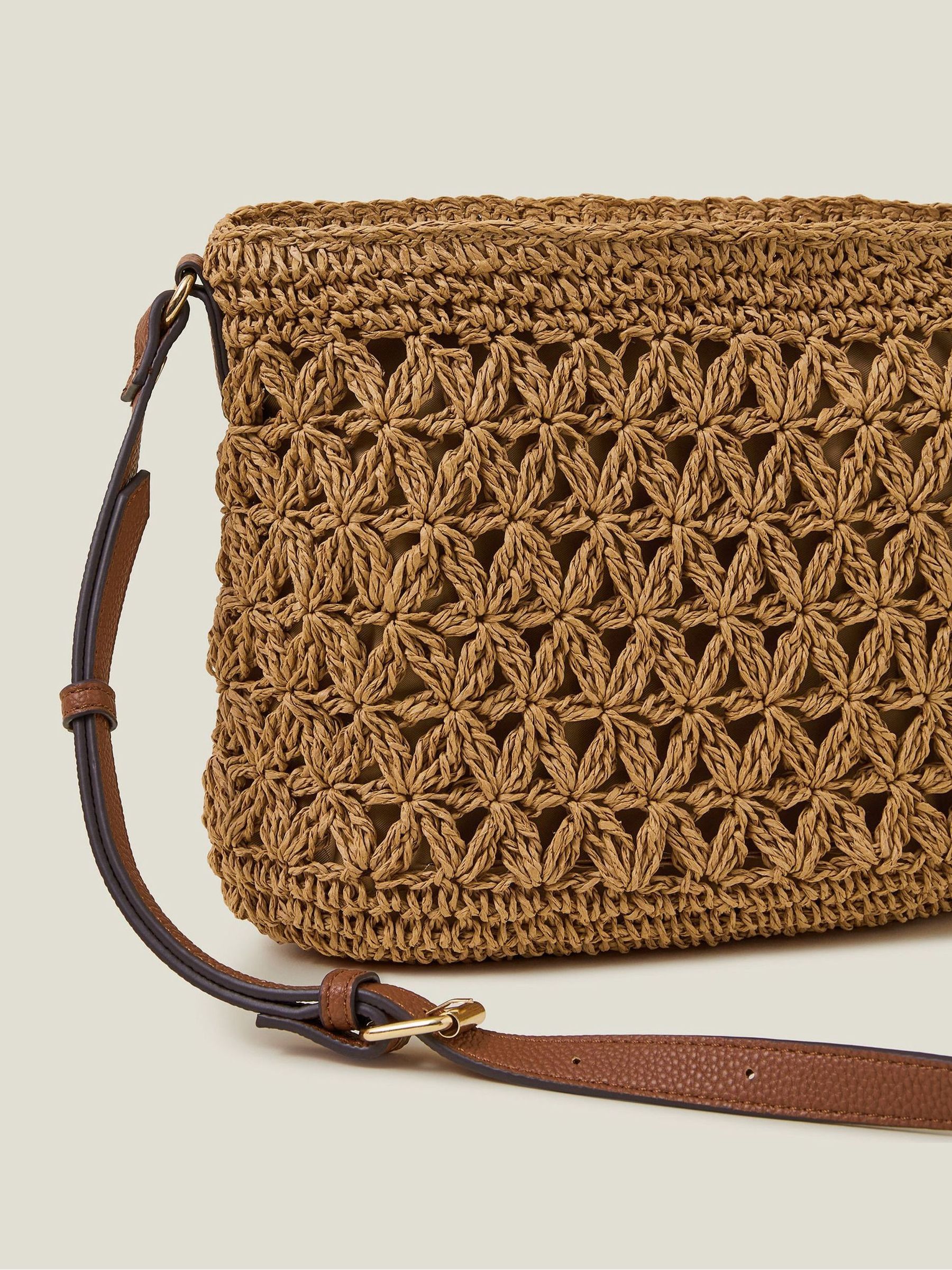 Buy Accessorize Natural Raffia Cross-Body Bag from the Next UK online shop