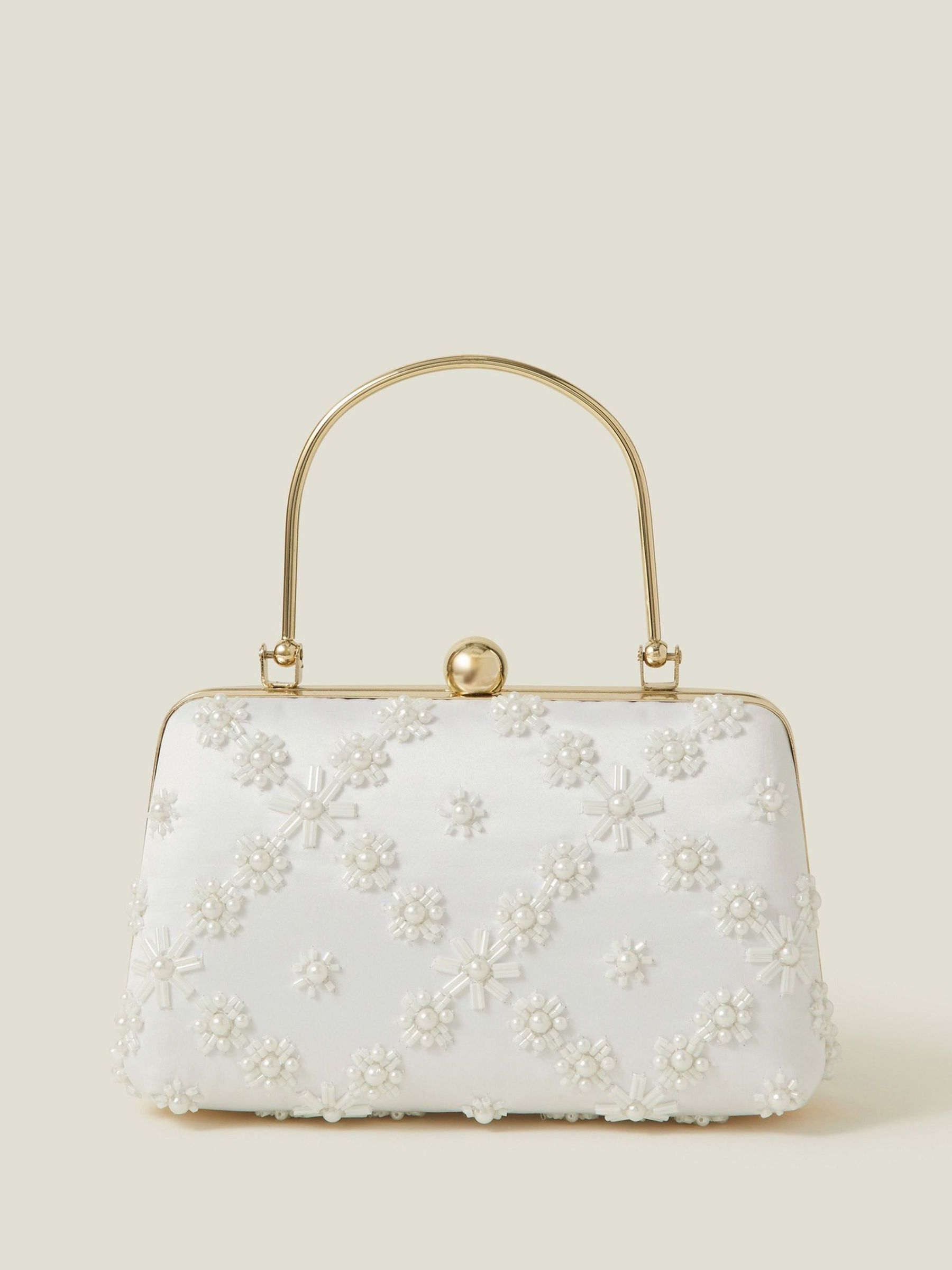 Buy Accessorize Natural Bridal Embellished Top Handle Bag from the Next ...