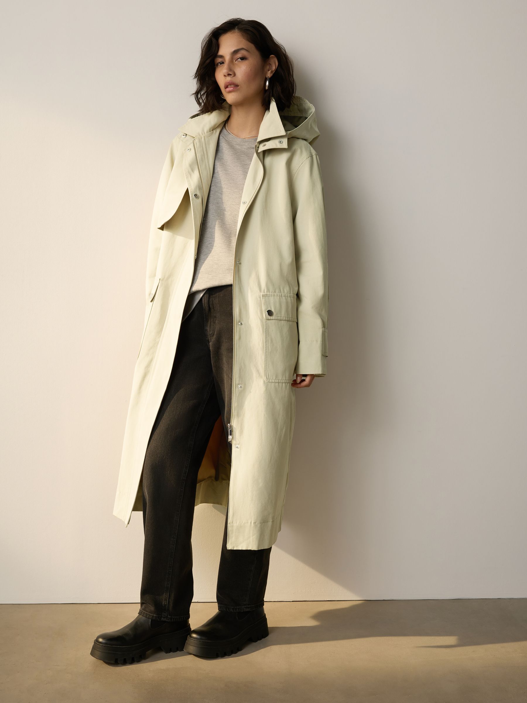 Buy Sage Green Shower Resistant Hooded Rain Coat from the Next UK ...