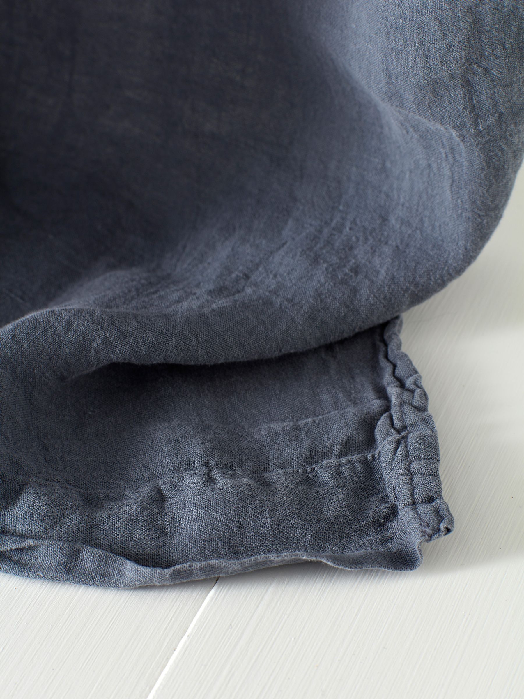 Buy Secret Linen Store French Blue 100% Linen Loop Top Slot Header ...