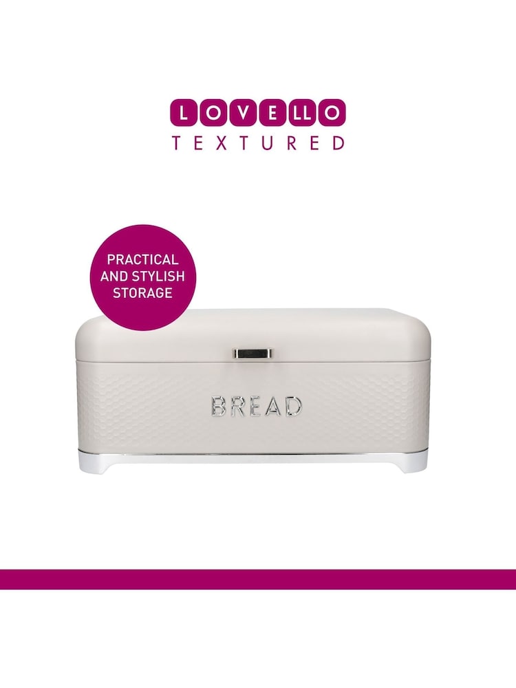 textured white bread bin