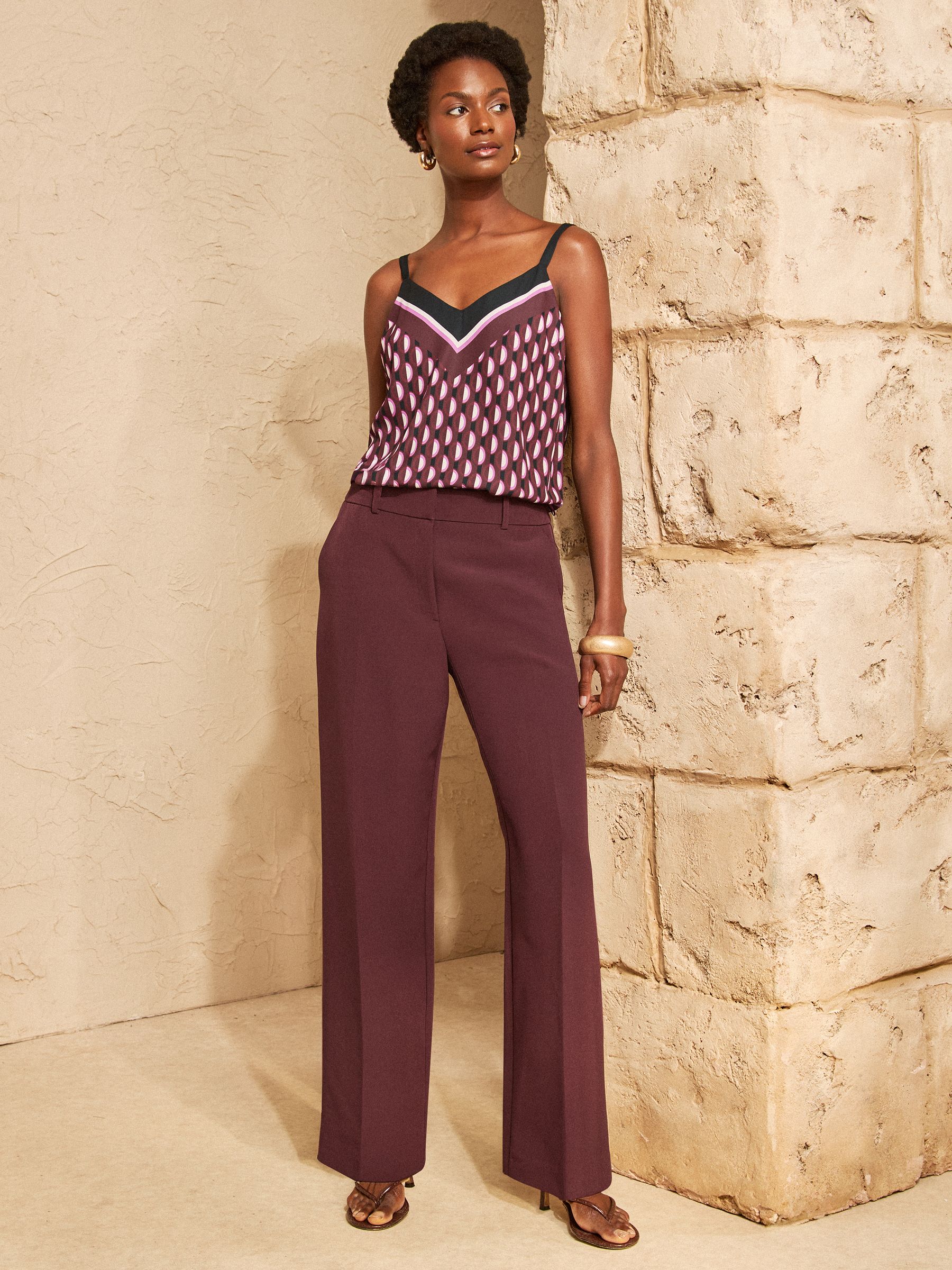 Buy Love & Roses Berry Wide Leg Trousers from the Next UK online shop