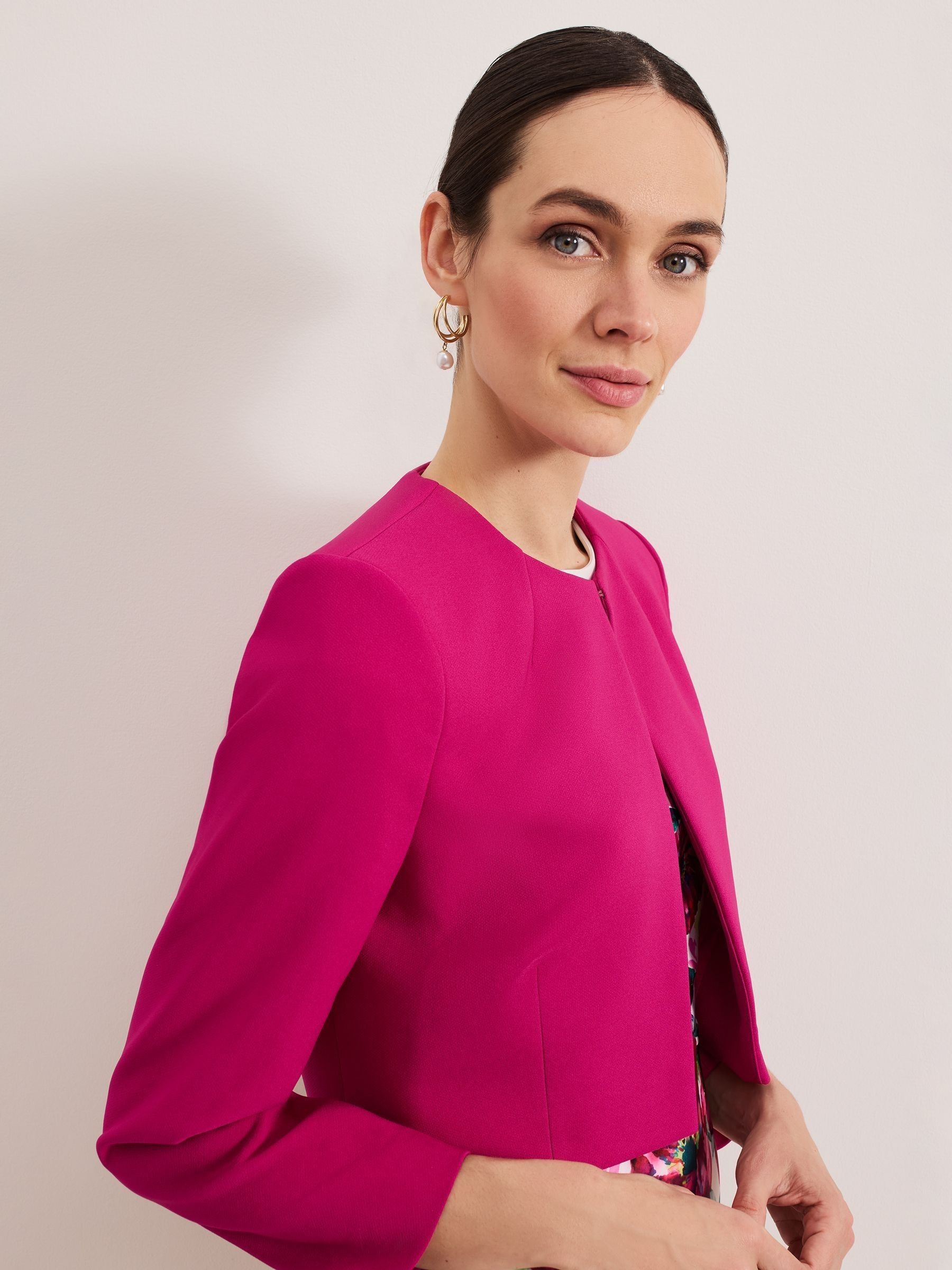 Buy Phase Eight Pink Phoebe Cropped Jacket from the Next UK online shop