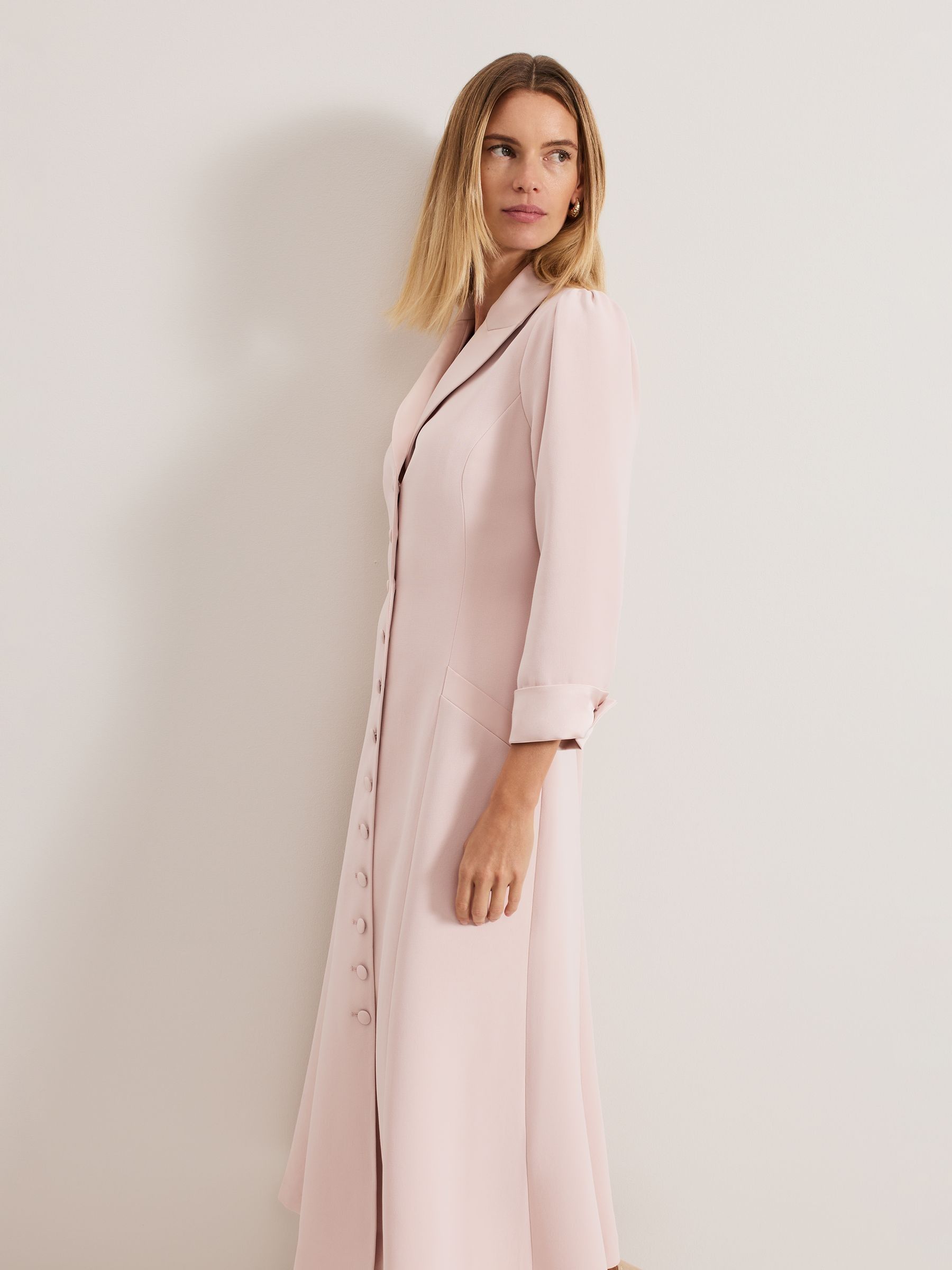 Buy Phase Eight Pink Paloma Tux Midi Dress from the Next UK online shop
