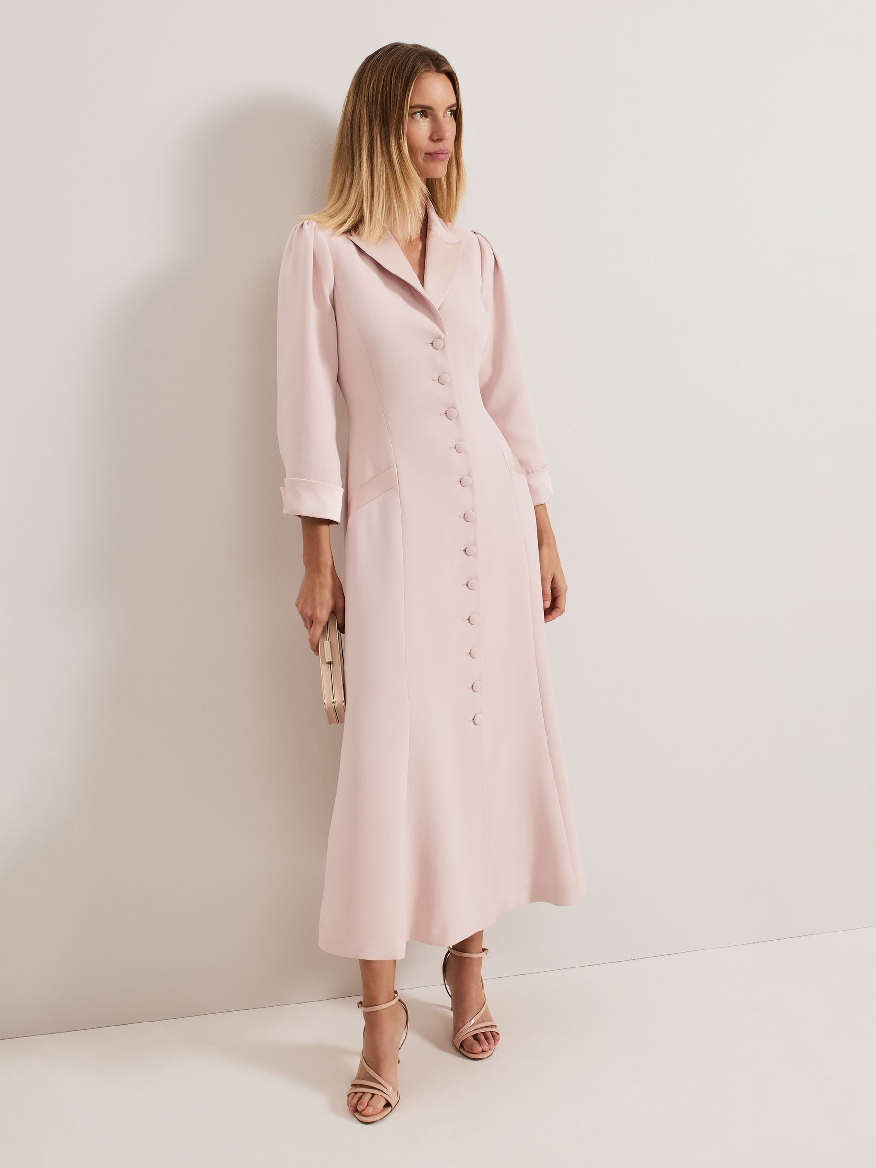 Buy Phase Eight Pink Paloma Tux Midi Dress from the Next UK online shop