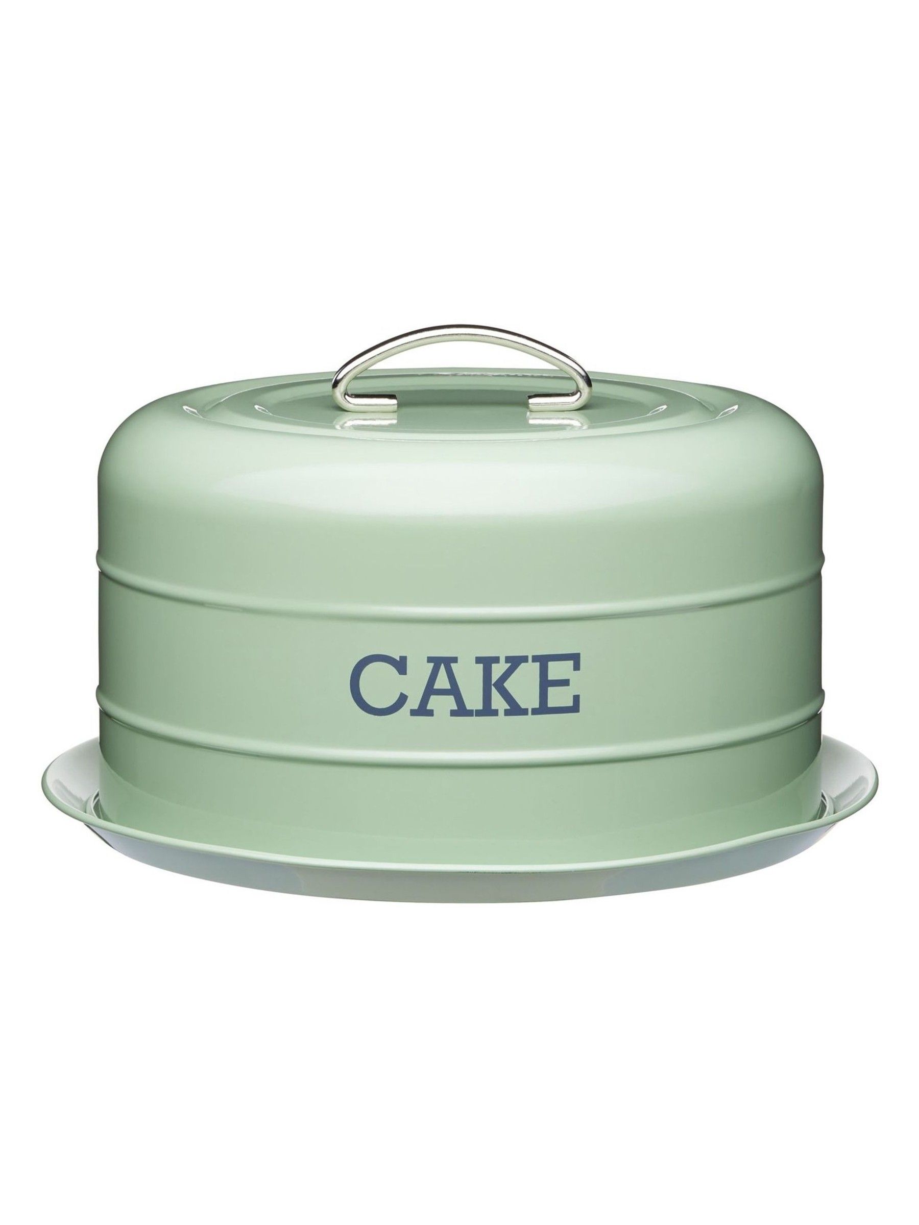 Buy Kitchencraft Green Vintage-Style Round Airtight Cake Storage Tin ...