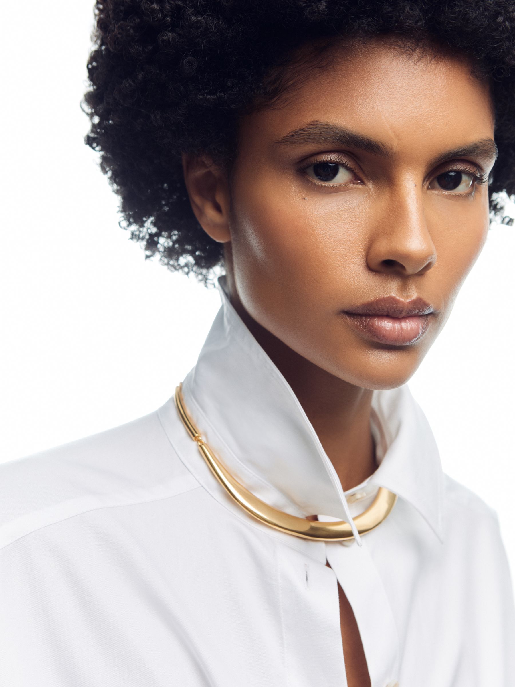 Buy Reiss Gold Tone Poppy Polished Curve Choker from the Next UK online ...