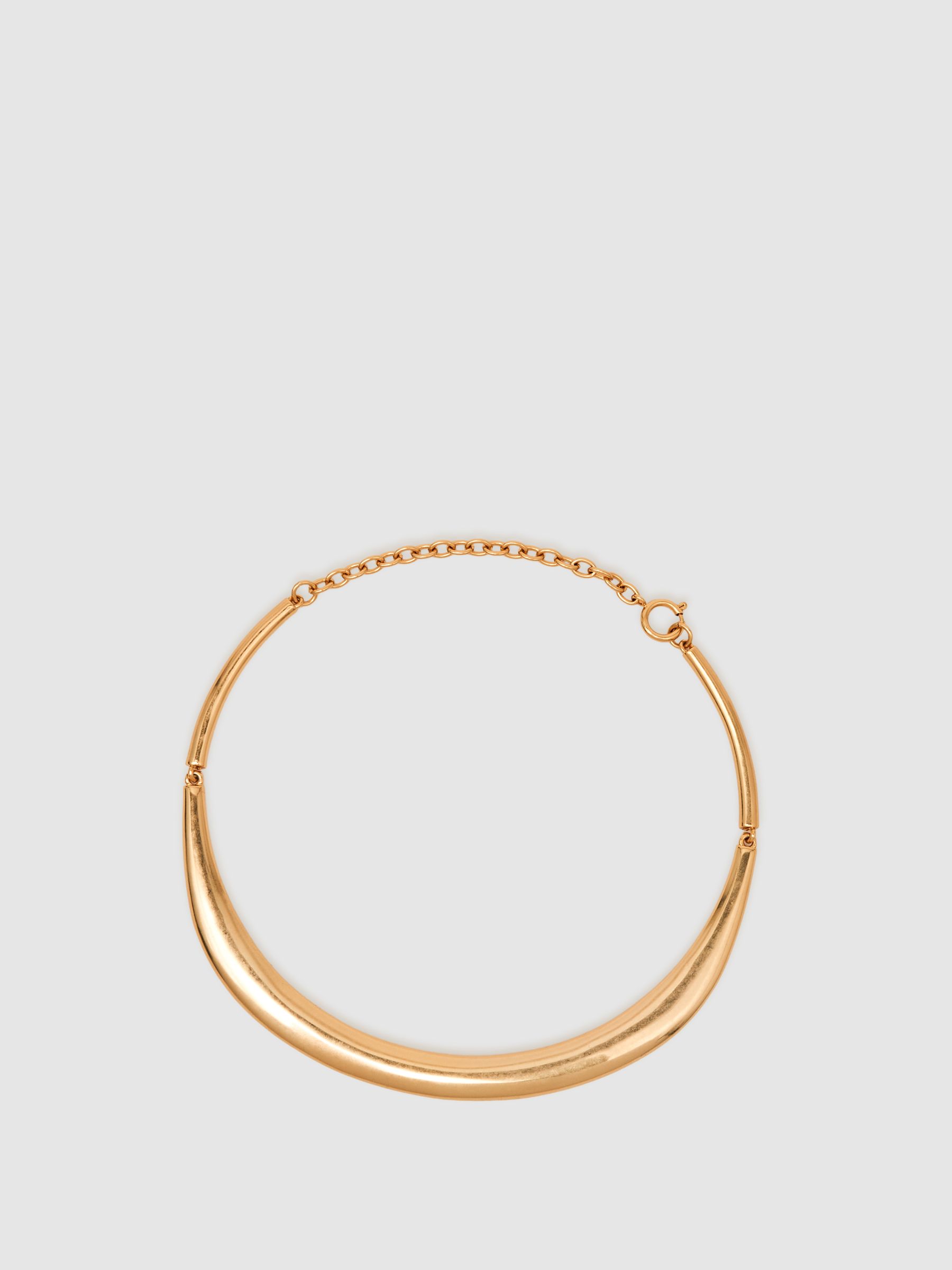 Buy Reiss Gold Tone Poppy Polished Curve Choker from the Next UK online ...