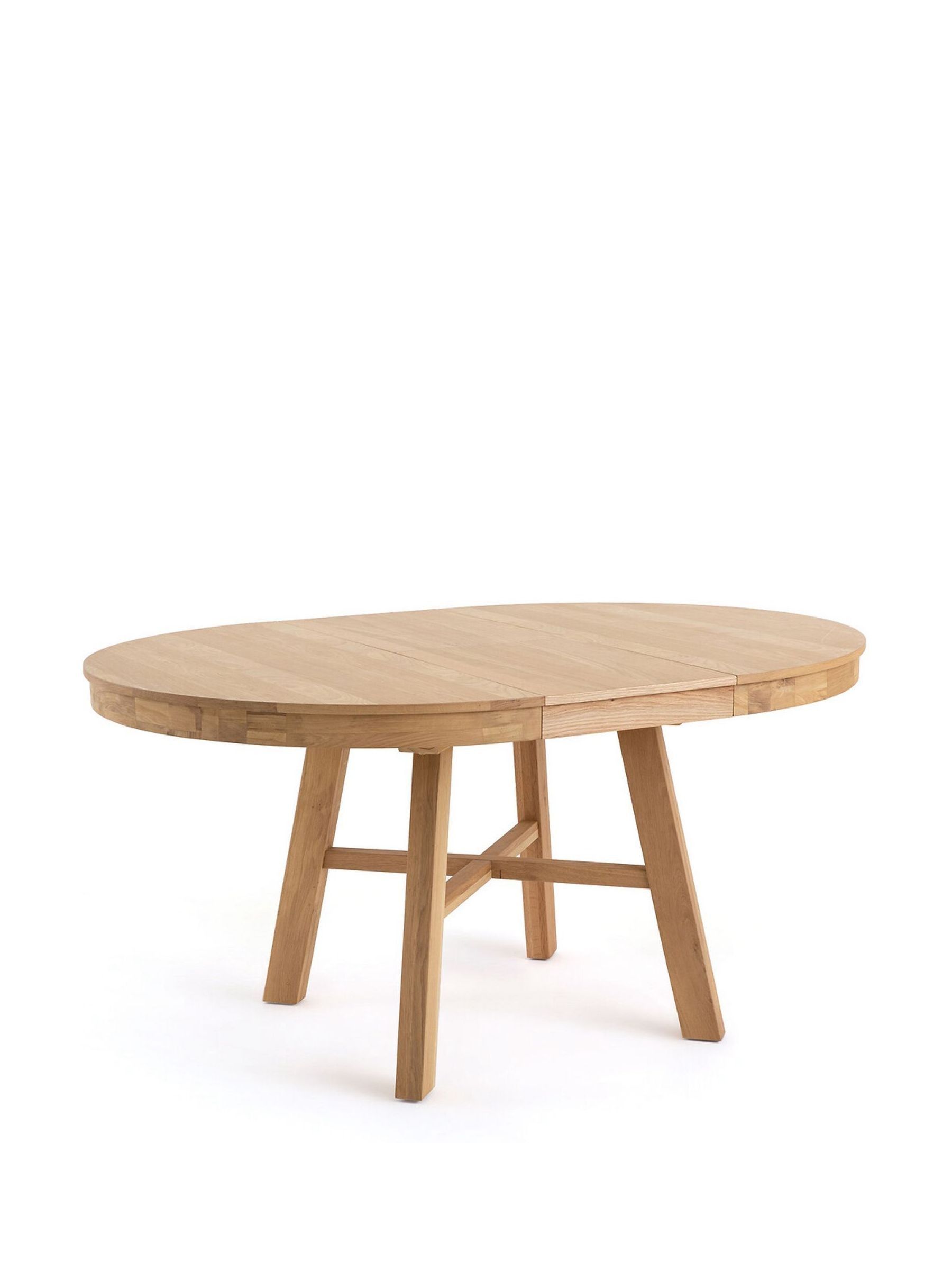Buy La Redoute Intérieurs Oak Zebarn Extendable Round 4 to 8 Seater Dining Table from the Next ...
